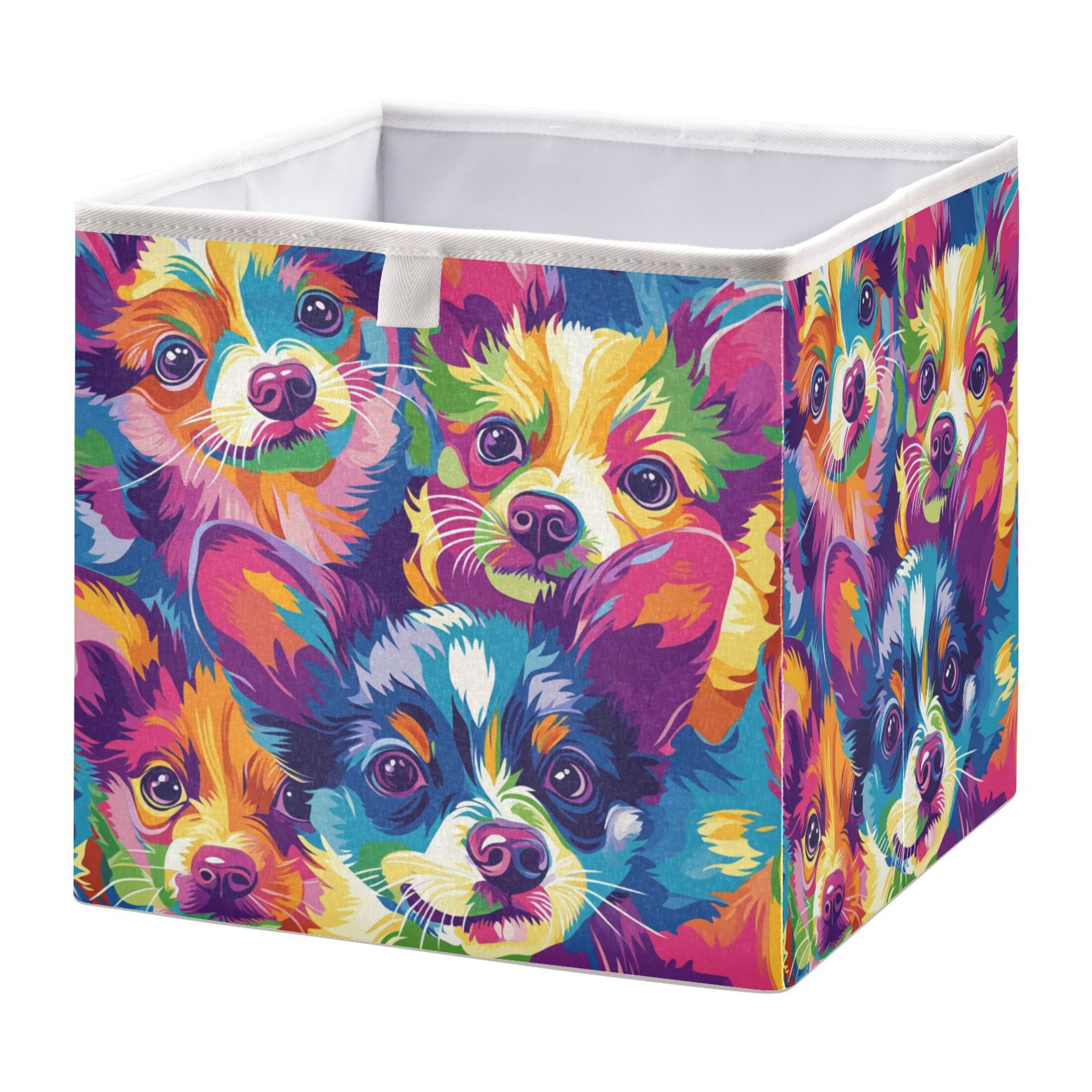 Cabinet Storage Basket 11.02x11.02x11.02 Inches Storage Box Foldable ...