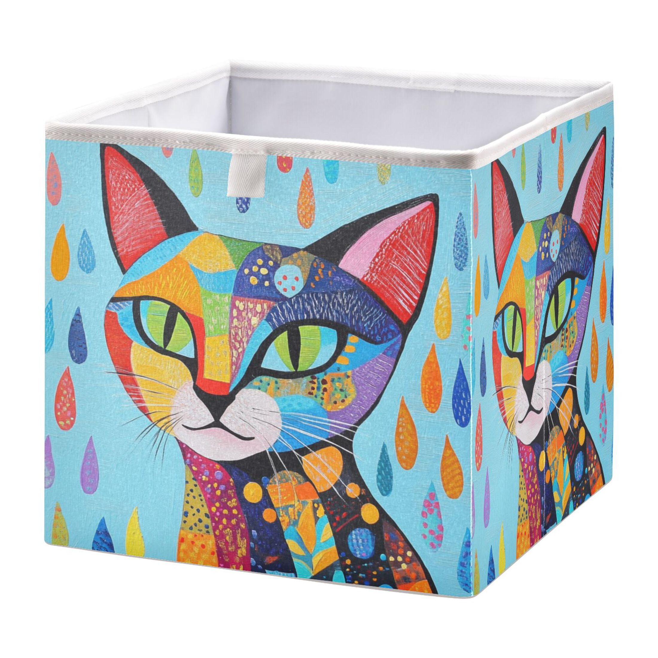 Cabinet Storage Basket 11.02x11.02x11.02 Inches Storage Box Foldable ...