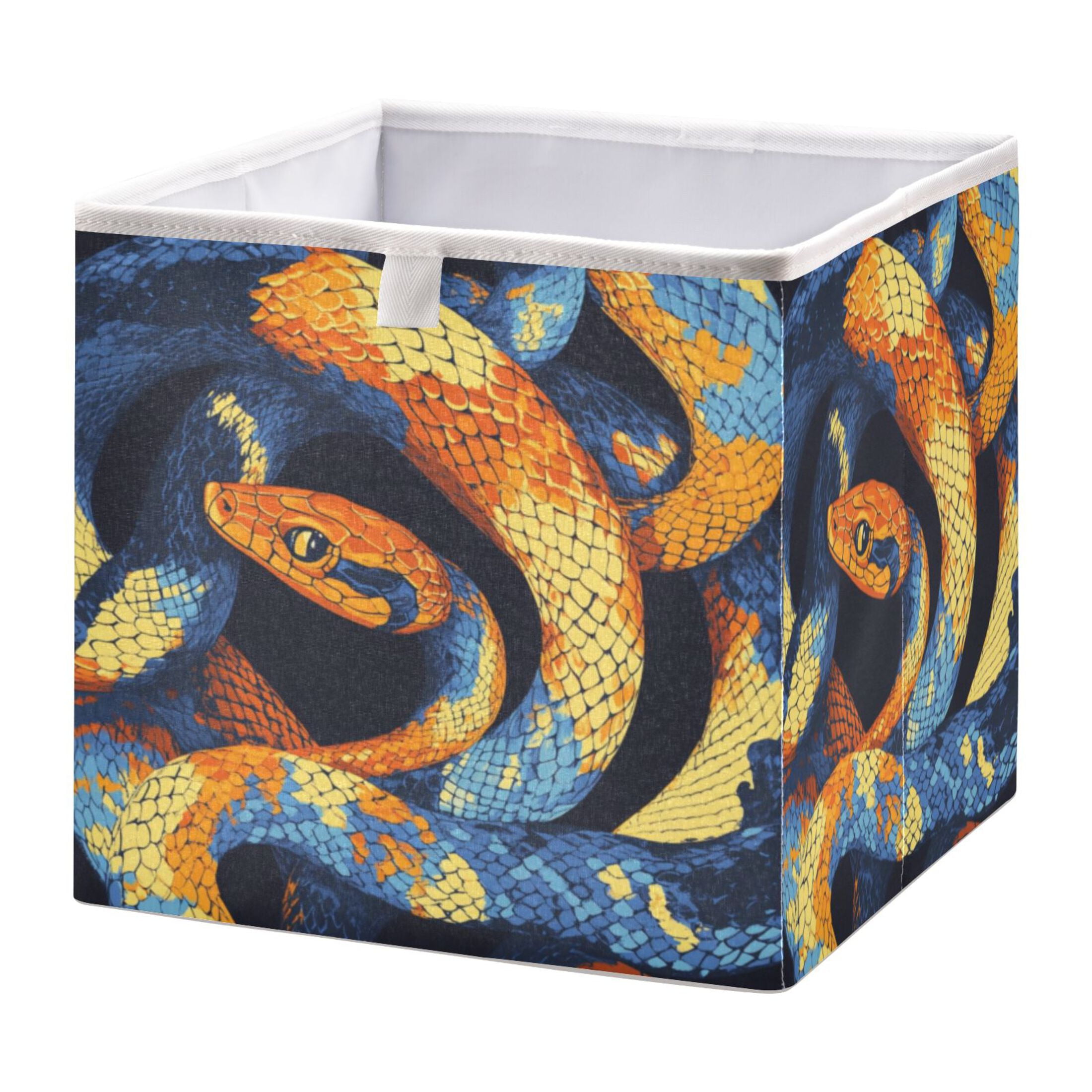 Cabinet Storage Basket 11.02x11.02x11.02 Inches Storage Box Foldable ...