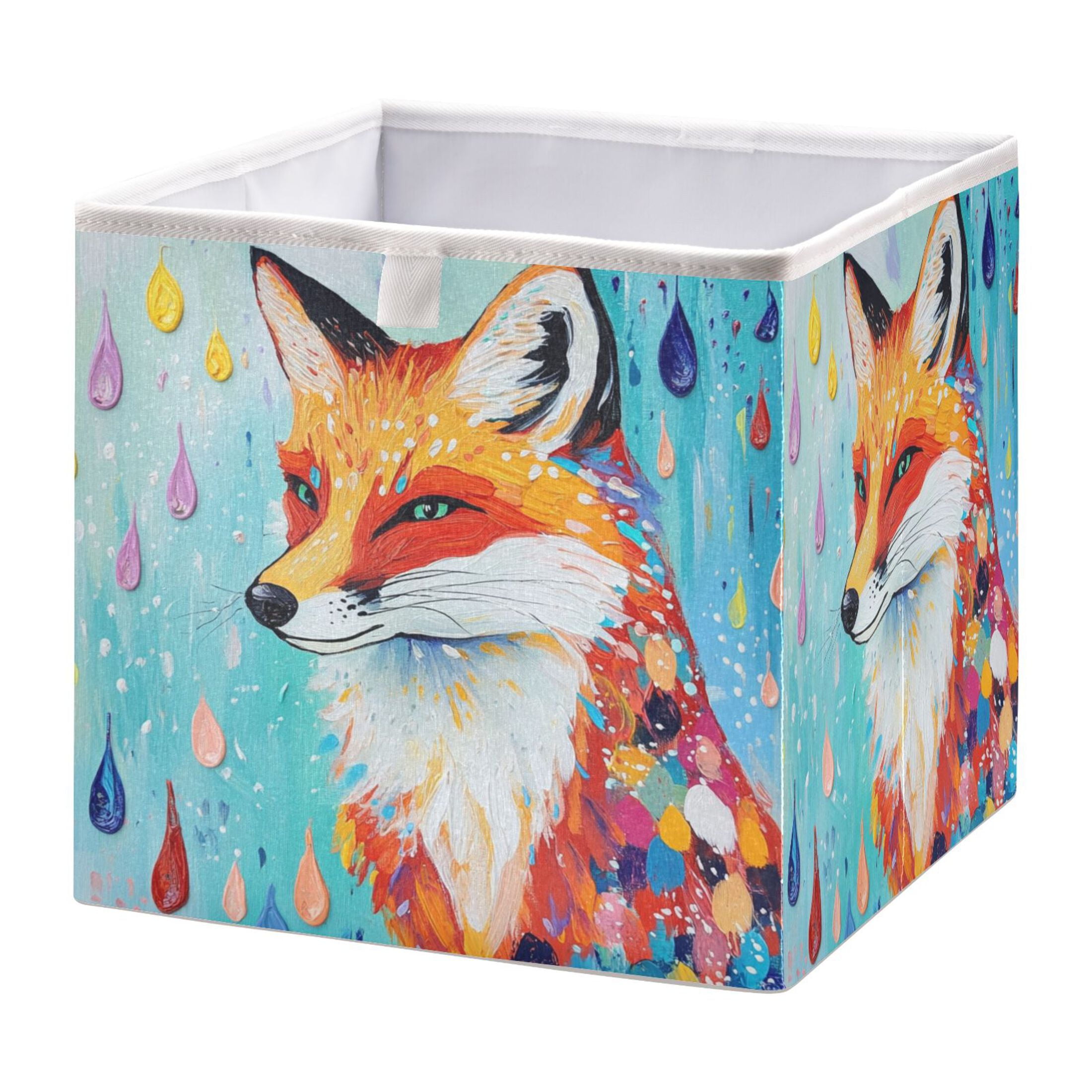 Cabinet Storage Basket 11.02x11.02x11.02 Inches Storage Box Foldable ...