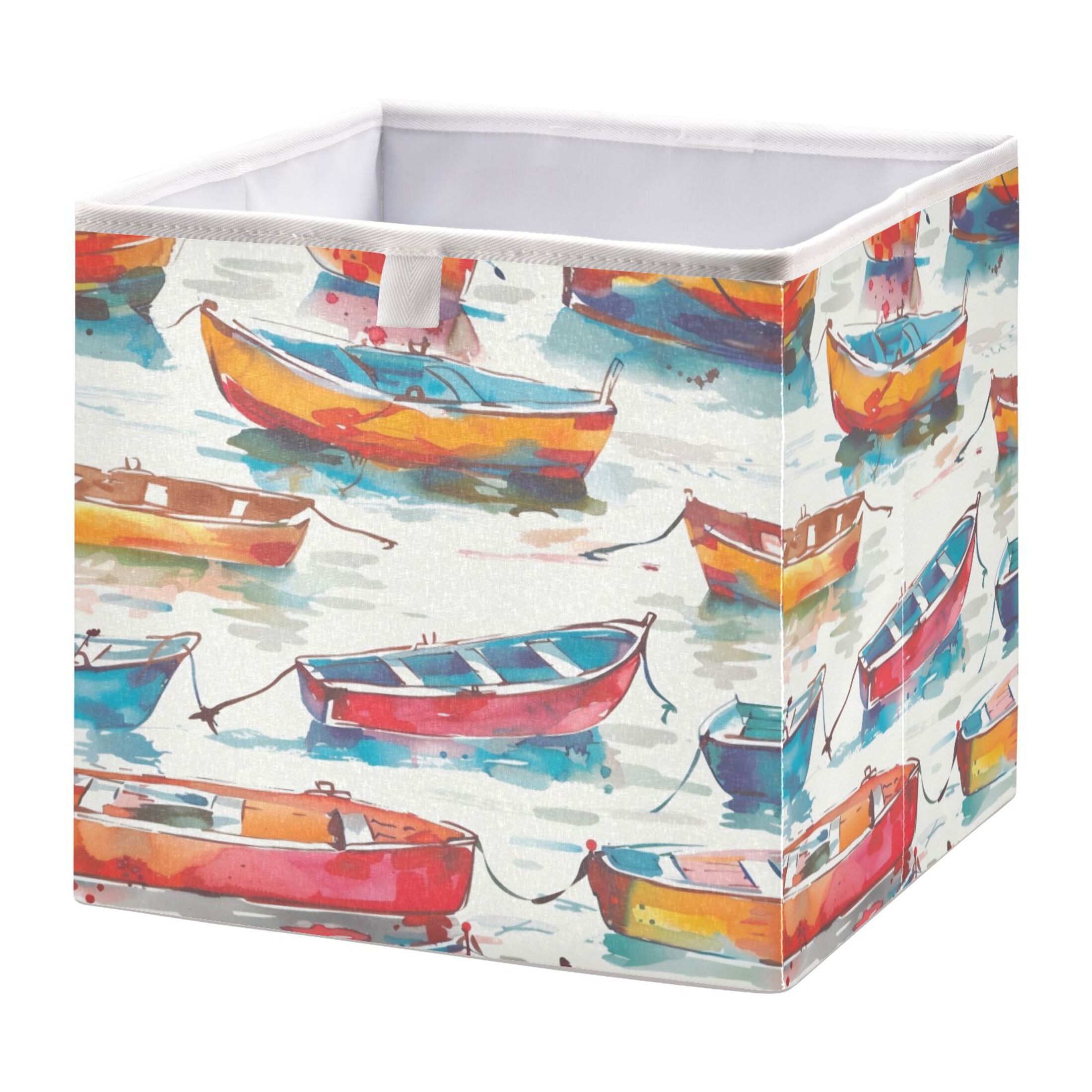 Cabinet Storage Basket 11.02x11.02x11.02 Inches Storage Box Foldable ...