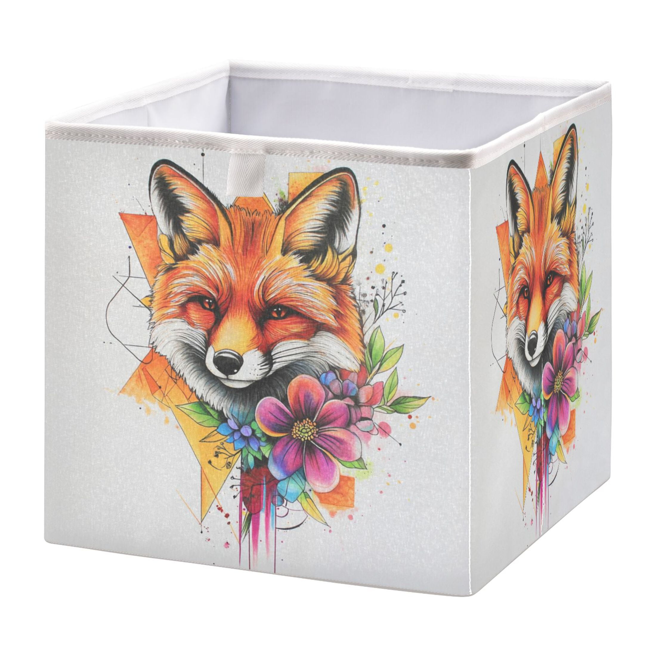 Cabinet Storage Basket 11.02x11.02x11.02 Inches Storage Box Foldable ...