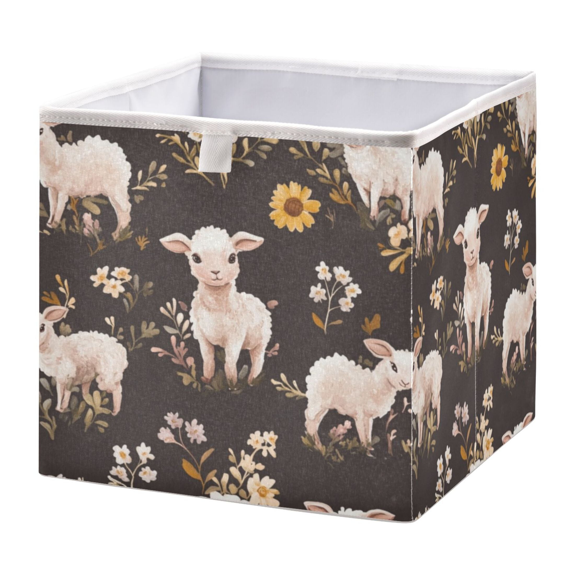 Cabinet Storage Basket 11.02x11.02x11.02 Inches Storage Box Foldable ...