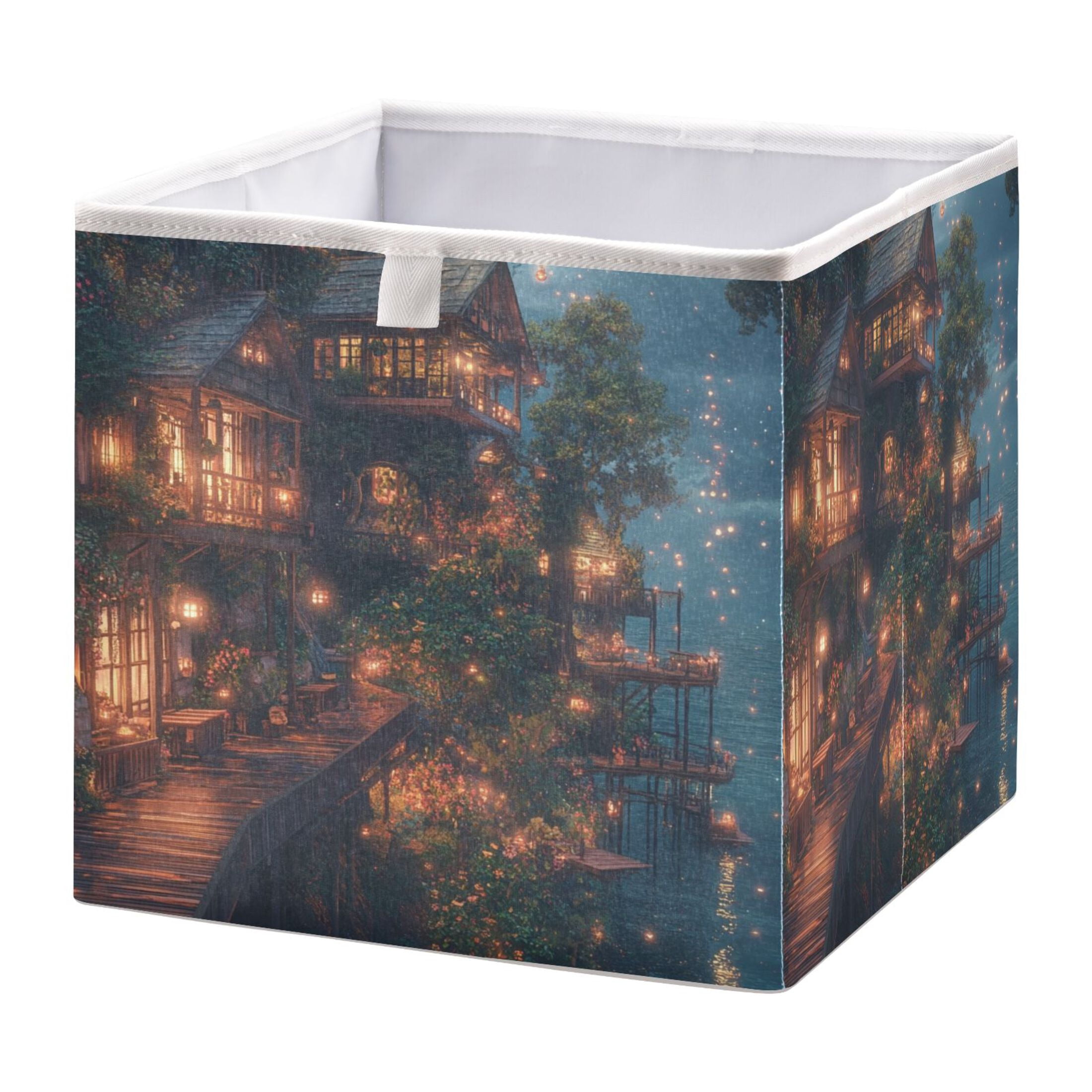 Cabinet Storage Basket 11.02x11.02x11.02 Inches Storage Box Foldable ...