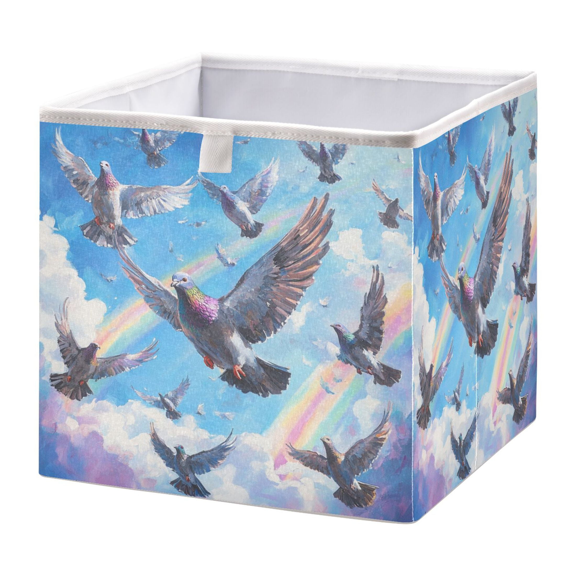 Cabinet Storage Basket 11.02x11.02x11.02 Inches Storage Box Foldable ...