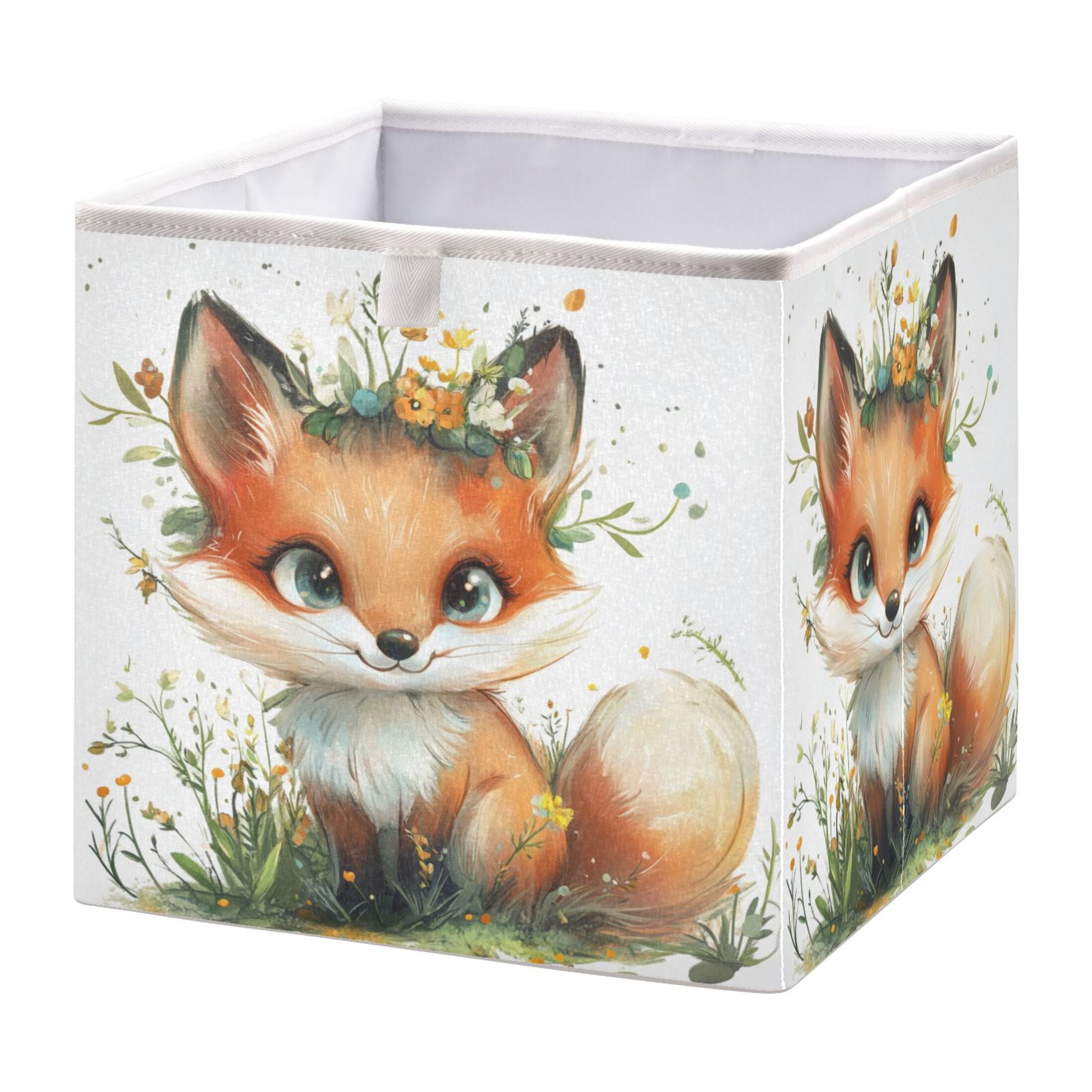 Cabinet Storage Basket 11.02x11.02x11.02 Inches Storage Box Foldable ...