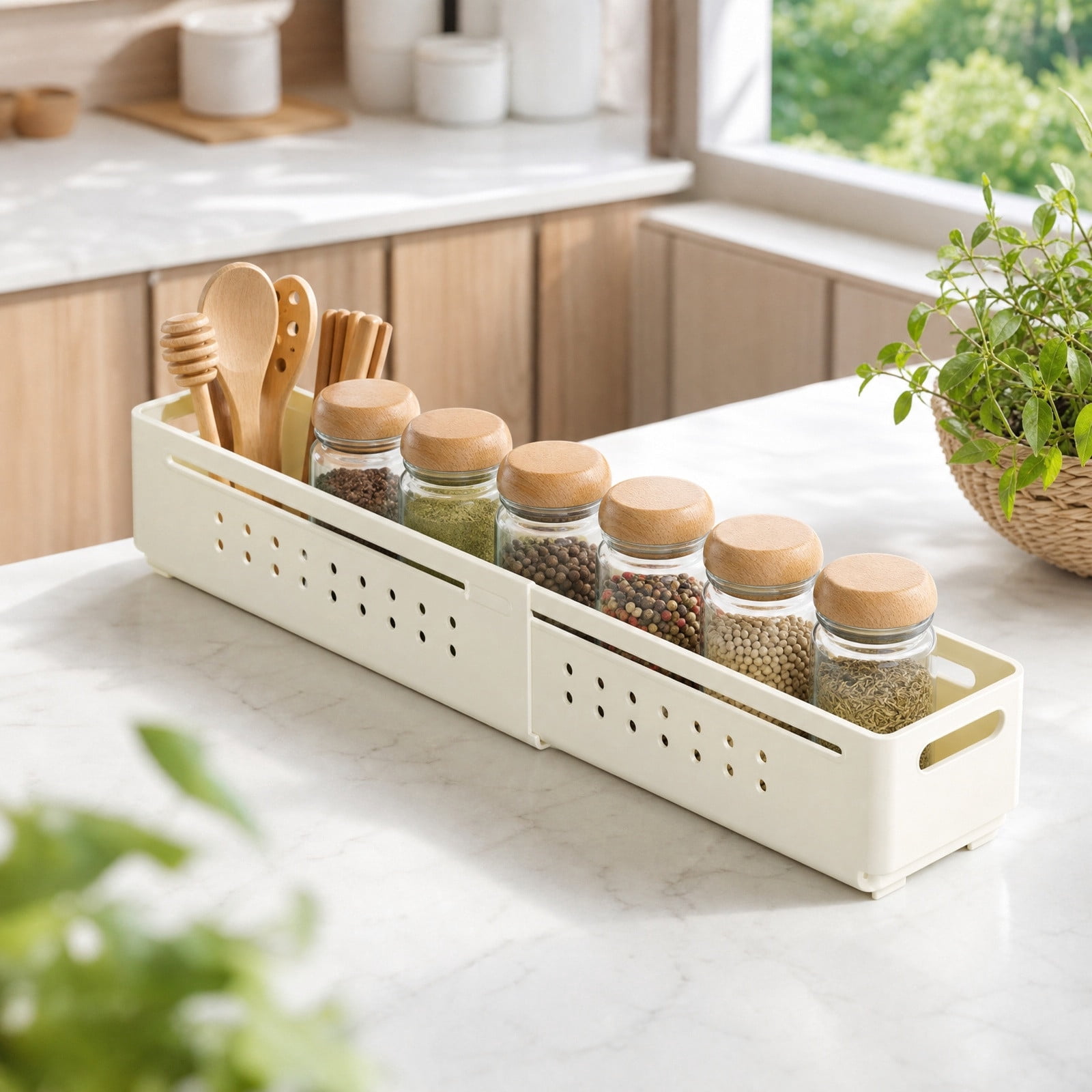 Cabinet Storage Box Drawer Type Retractable Desktop Organizer Deep ...
