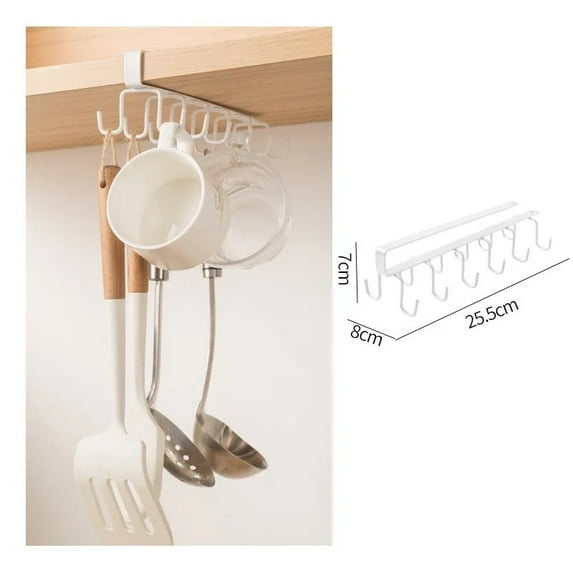 Cabinet Storage Rack Multifunctional Wardrobe Organizing Rack 12 Hooks ...
