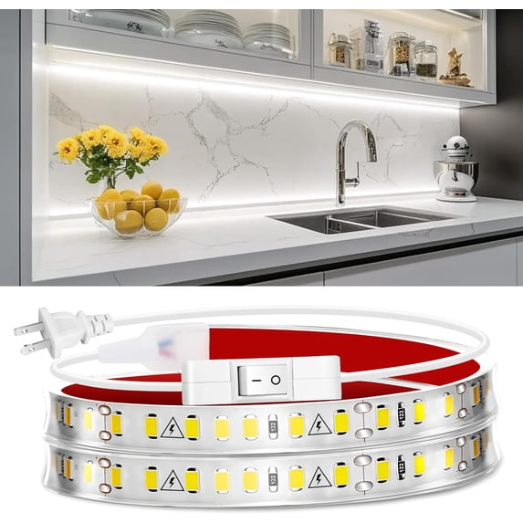 Under Cabinet Strip Lighting Plug in 24in, Ultra Bright Small LED Light ...
