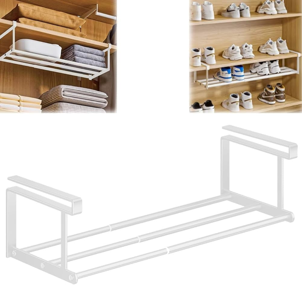 Cabinet Telescopic Shelf, Adjustable Retractable Hanging Cabinet Shoe ...