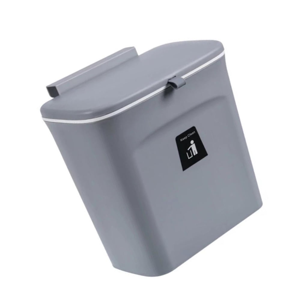 Cabinet Trash Wall Can Waste Bucket Composting Office Dark Grey ...