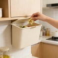 Aff*ordable！Cabinet Wall Hanging Trash Can, No Punching Plastic Storage ...