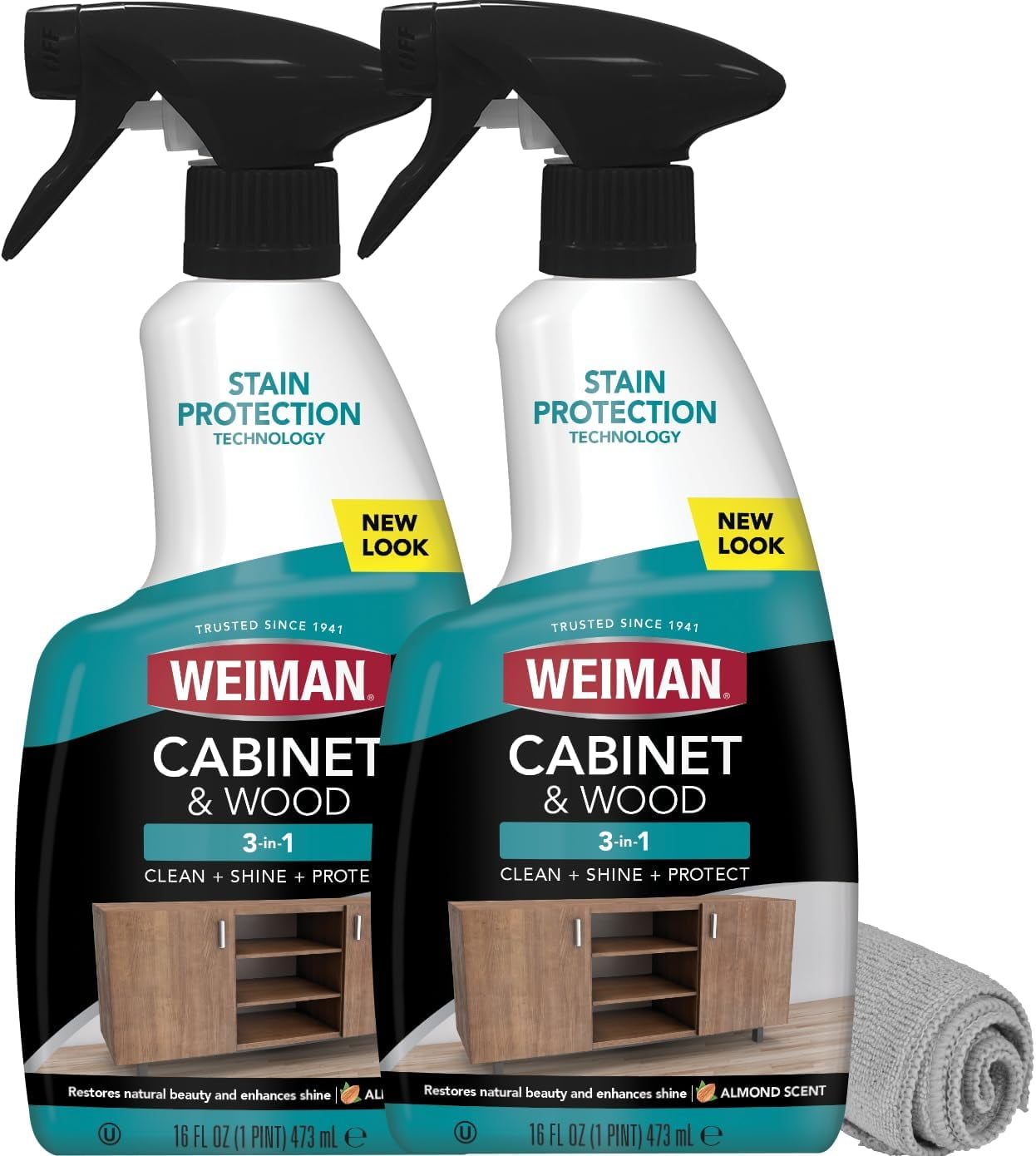 Cabinet and Wood Cleaner, Shine, Clean and Protect Spray - For Wood ...