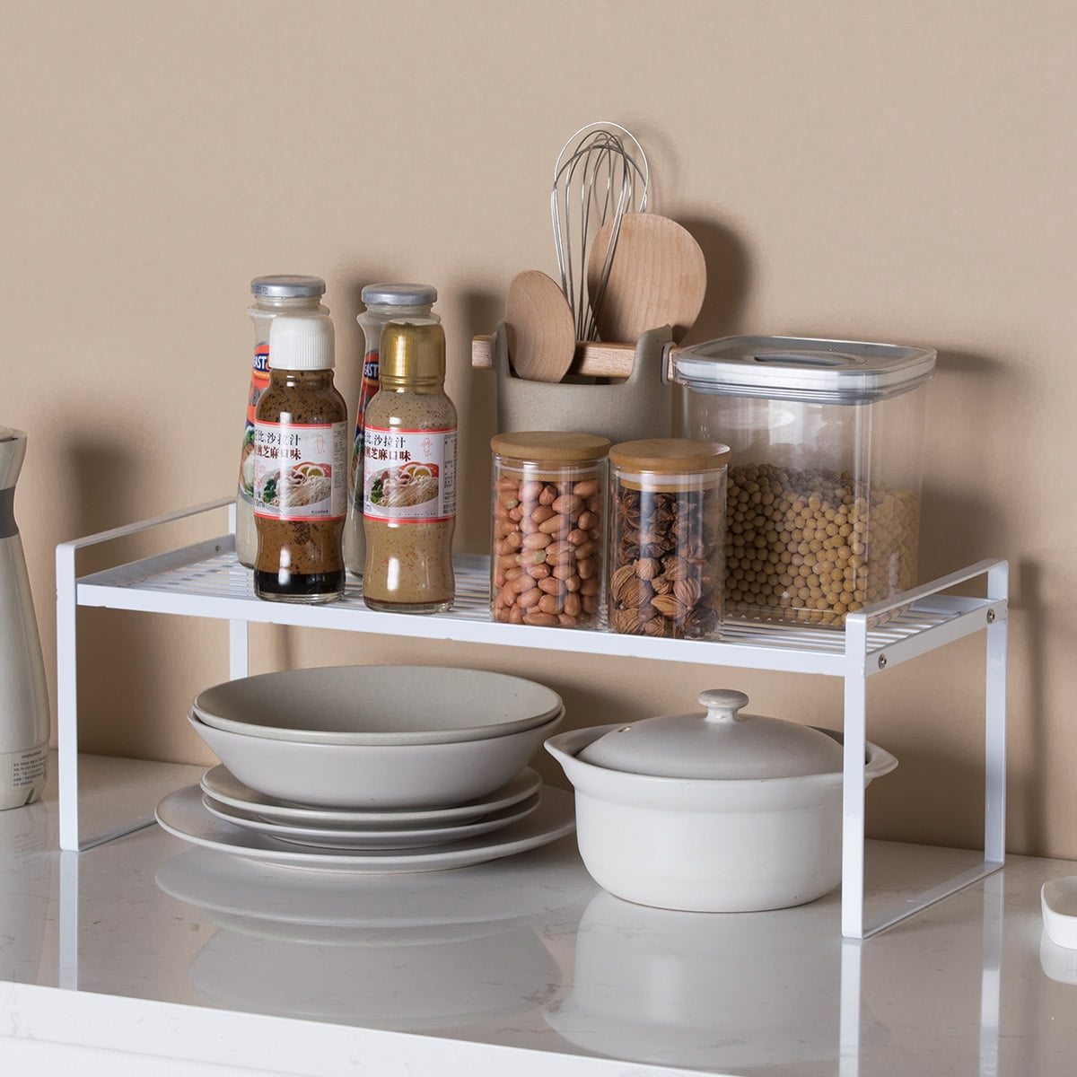 Cabinet storage racks, kitchen counter shelves, durable iron layered ...