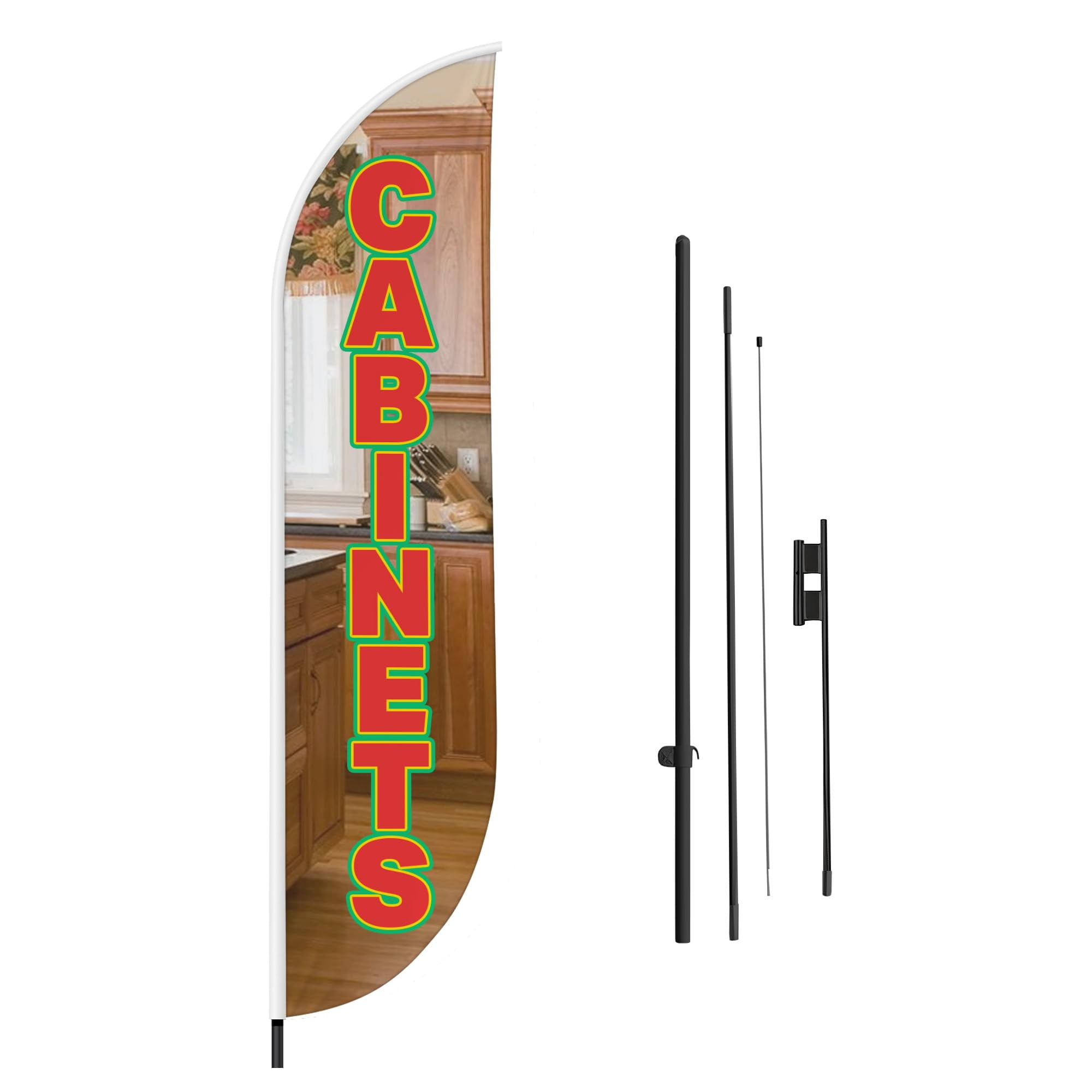 Cabinets Feather Flag(11.5feetX2.5feet) by DreamController for Business ...