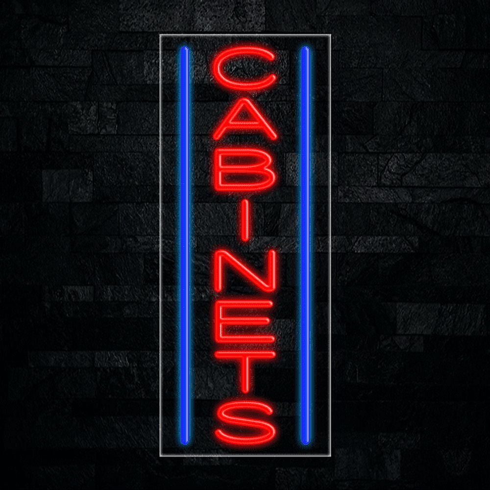 Cabinets LED Neon Sign 12"L x 30"H #31528 - Walmart.com
