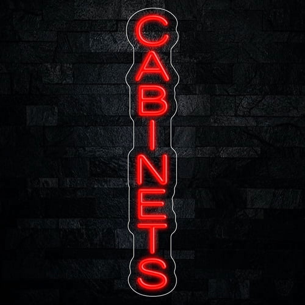Cabinets Neon LED Sign 5"L x 27"H #32975 - Walmart.com
