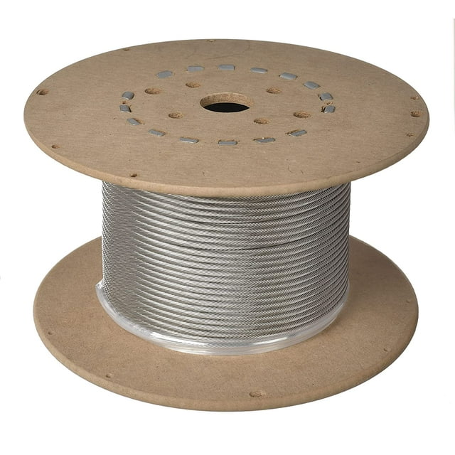 Cable 3/32 1x19 Stainless Steel Wire Rope T316 500 Foot Reel - Walmart.com
