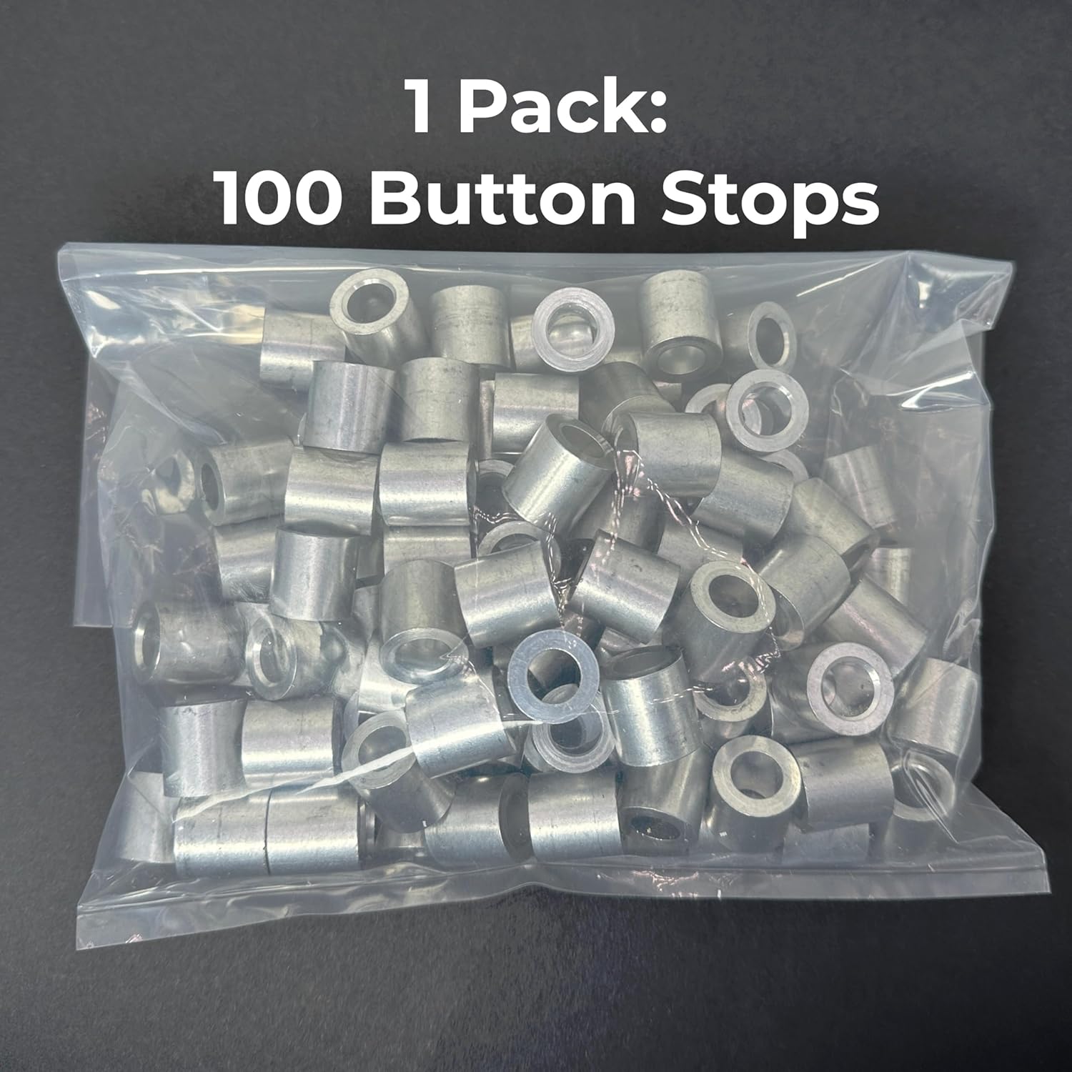 Cable 38ABS Wire Rope Button Stop 3/8 Aluminum (100) - Walmart.com