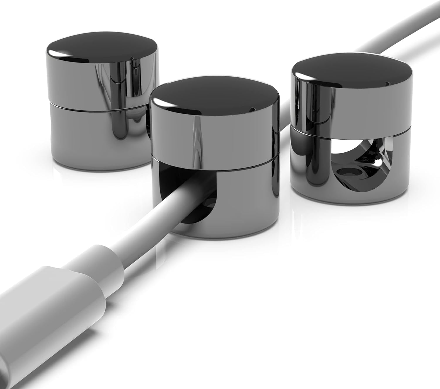 Cable Anchors for Desk Organization Gun Metal | Premium Aluminum Cord ...