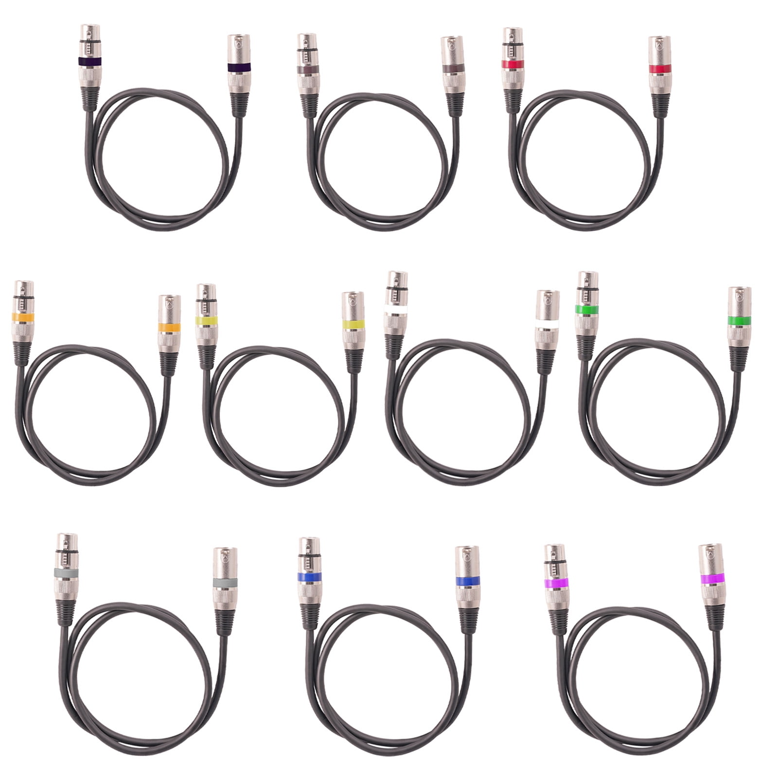 Cable,Balanced Shielded Xlr Cables Head Par Female Pvc Mic 1.5m/5ft Xlr ...