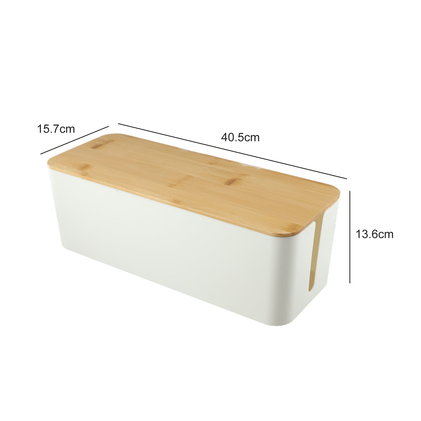 Cable Boxes,Large Cable Organiser Box with Wooden Lid for Cables ...