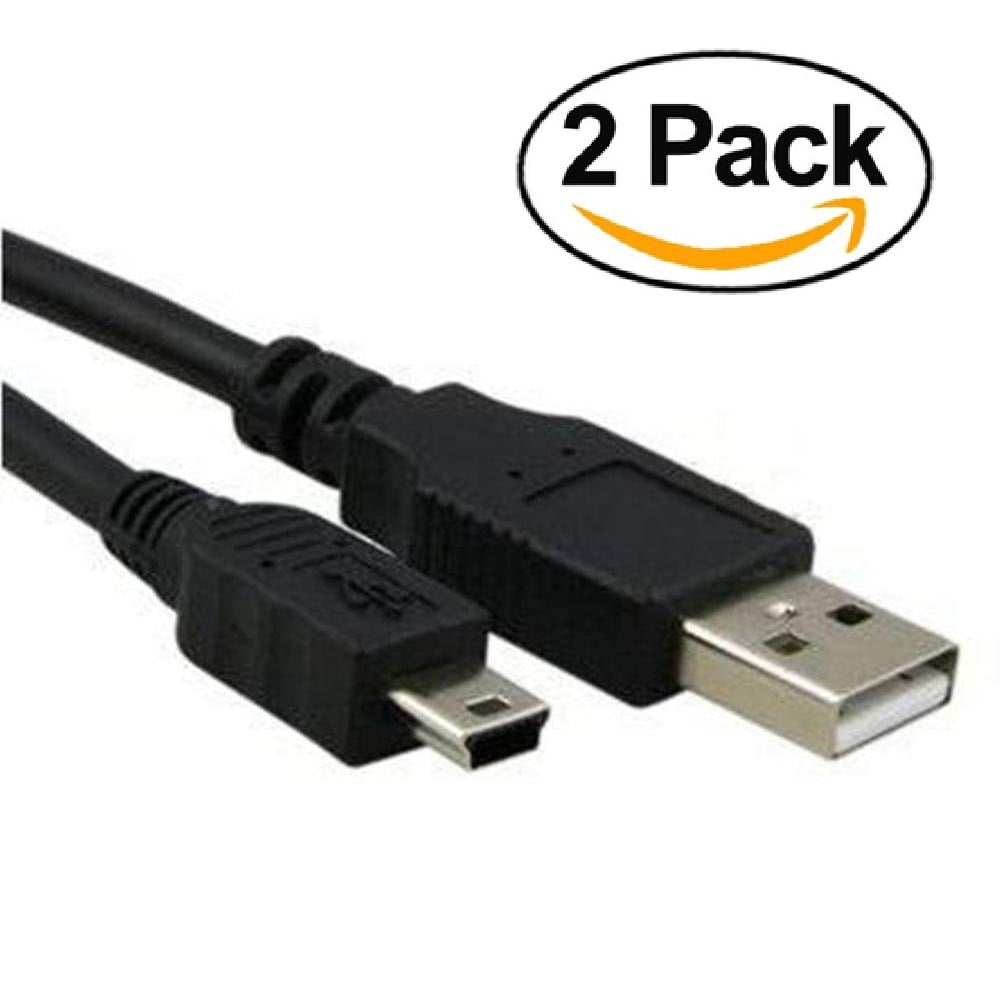 Cable Builders 2-Pack High Speed USB 2.0 Mini B Cable Type A to Mini B ...