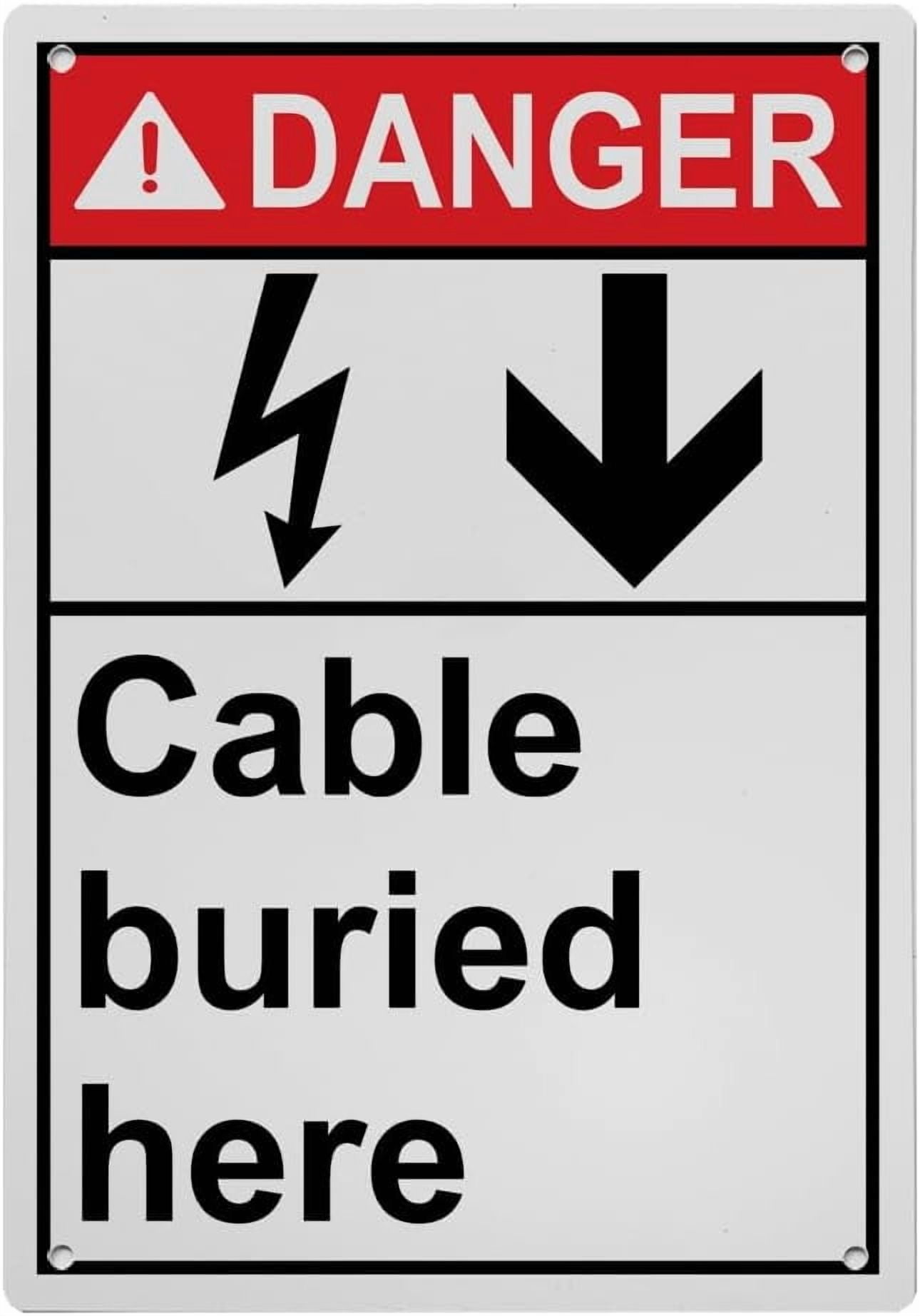 Cable Buried Here No Digging Sign, Industrial Caution Warning Sign 8 ...
