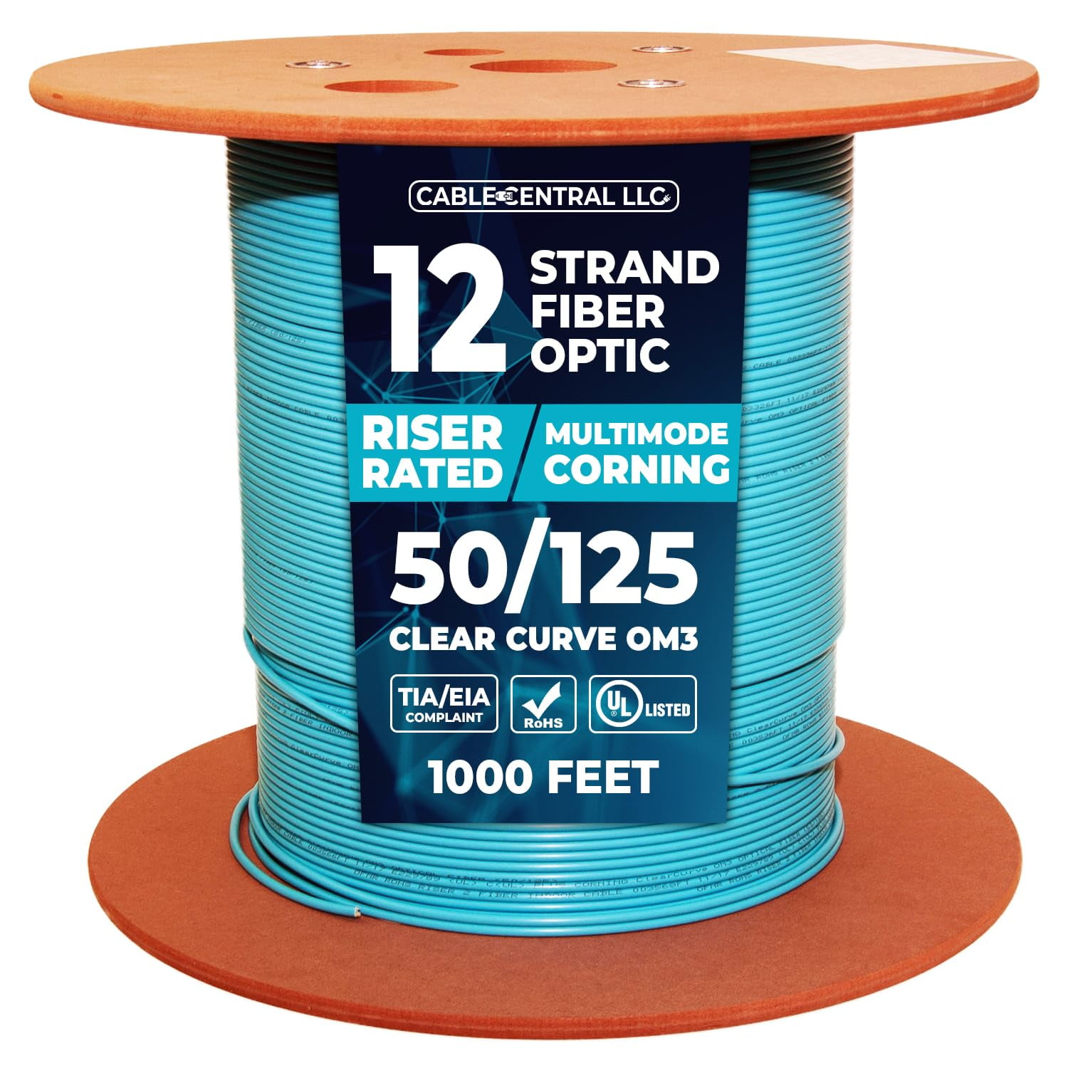 Cable Central LLC 12 Fiber Indoor Distribution Fiber Optic Cable ...