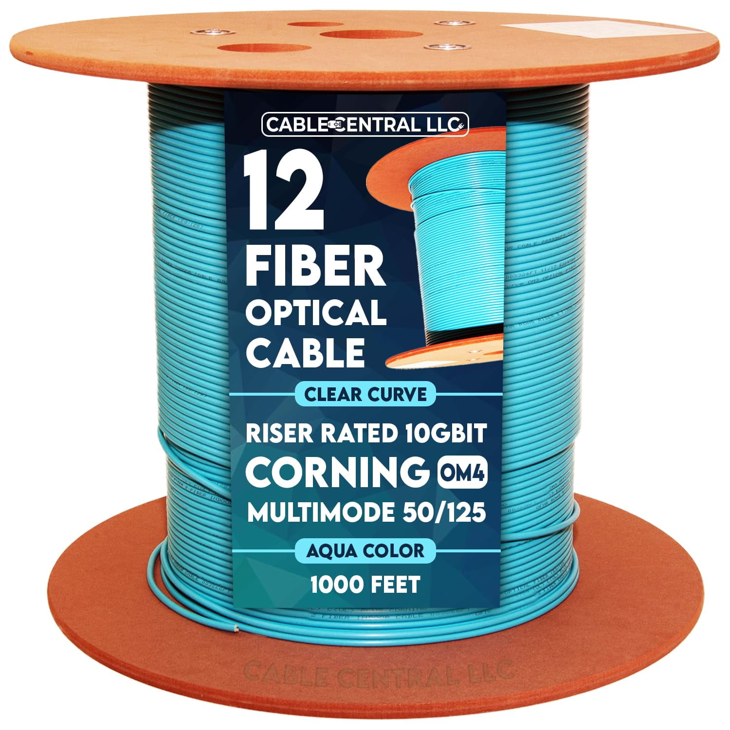 Cable Central LLC 12 Fiber Indoor Distribution Fiber Optic Cable ...