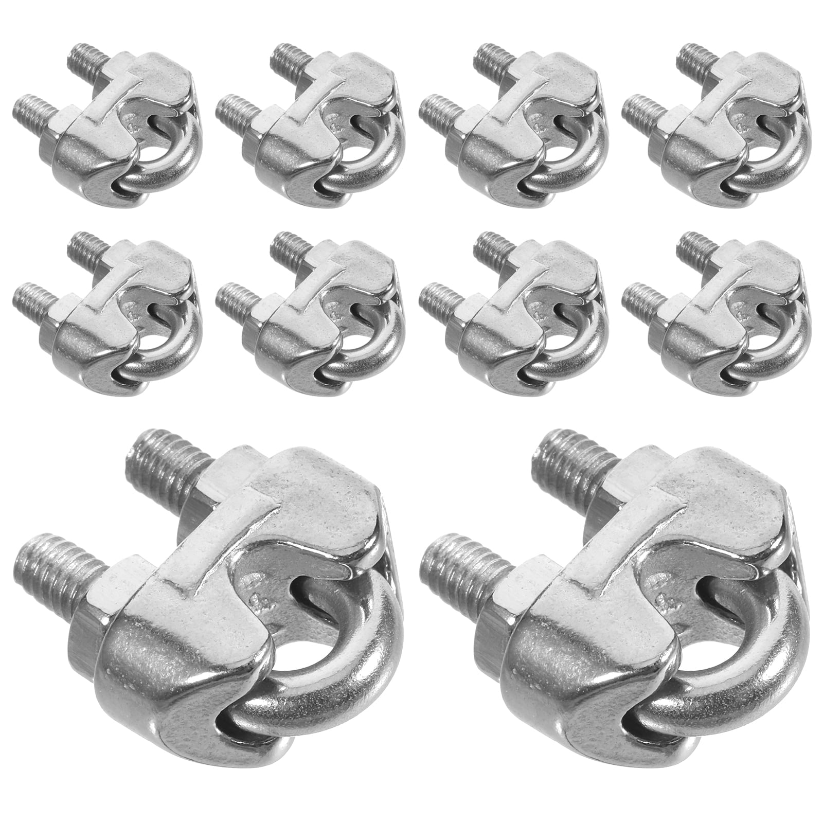 Cable Clamp 20 Pcs Wire Rope Clamps for Cables Clips Stainless Steel ...