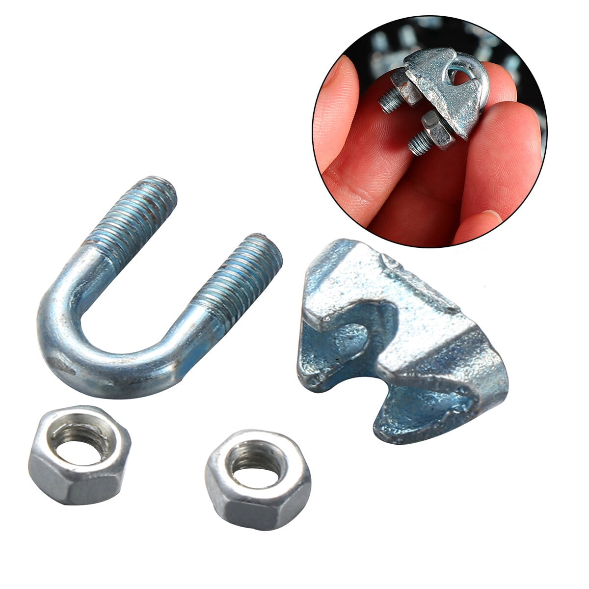 Cable Clamp Eather Zinc-galvanized Open End Wrench Steel Clamps Wire ...