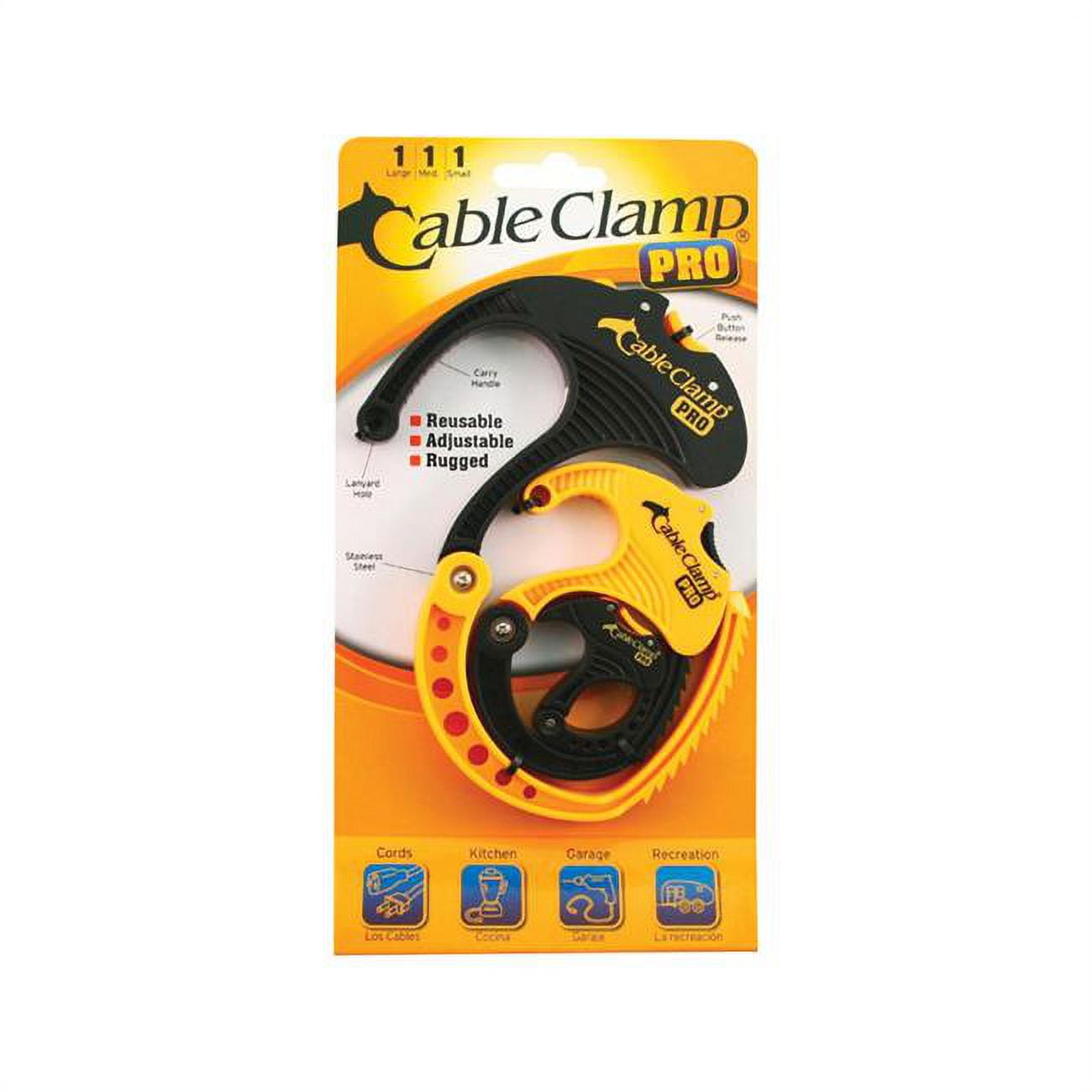 Cable Clamp Pro 10 in. L Black/Yellow Plastic Cable Organizer - Walmart.com