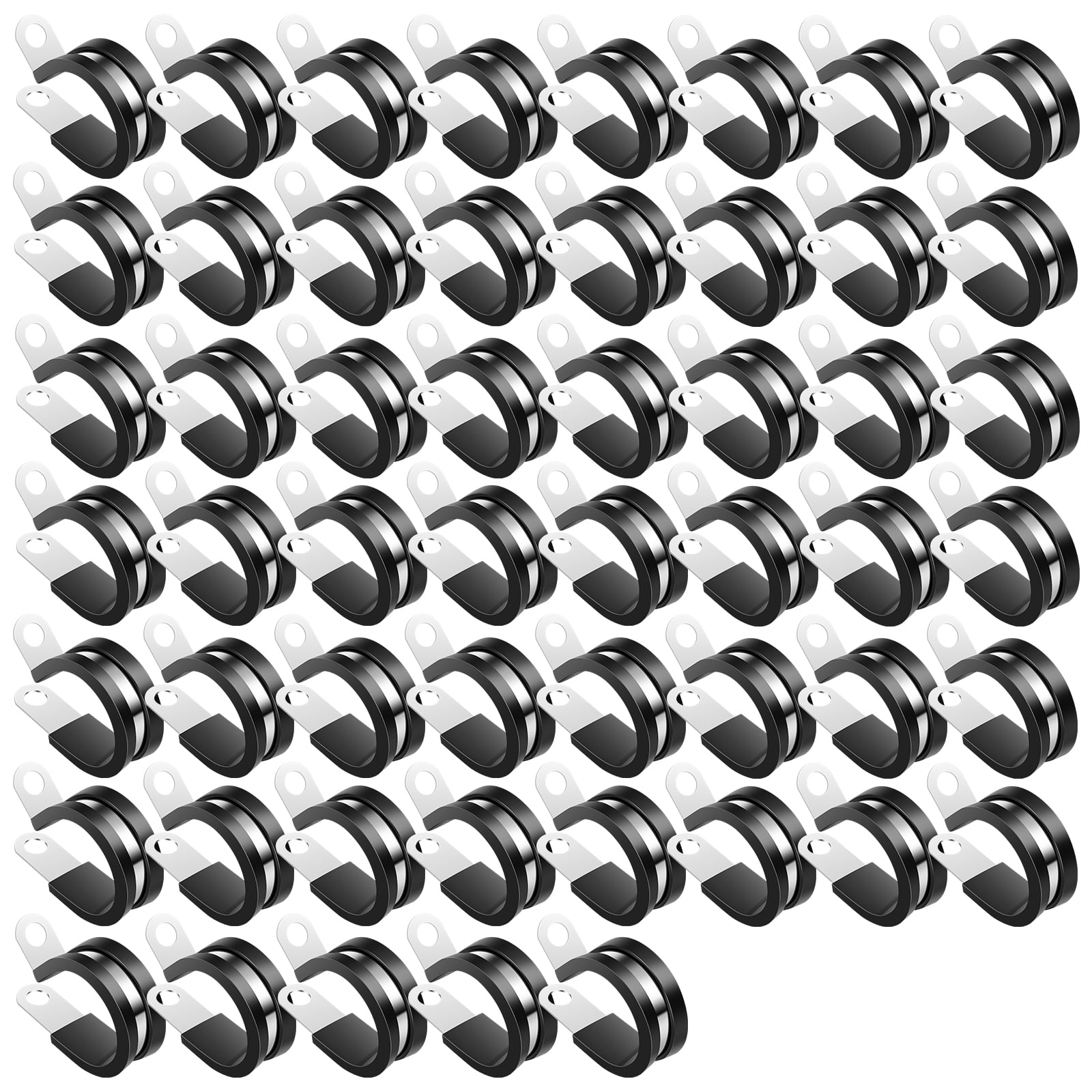 Cable Clamps Stainless Steel Tape Clamps 1/2 inch 3/8 inch with Rubber ...