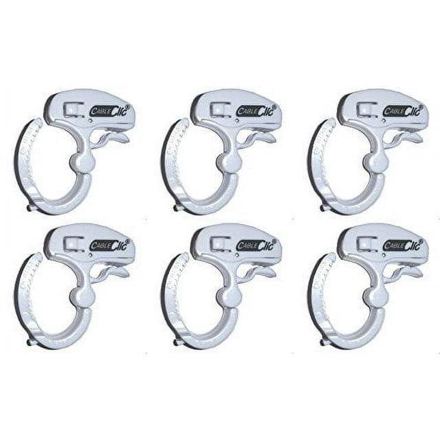 Cable Clic Micro (Pack of 6) (White) - Walmart.com