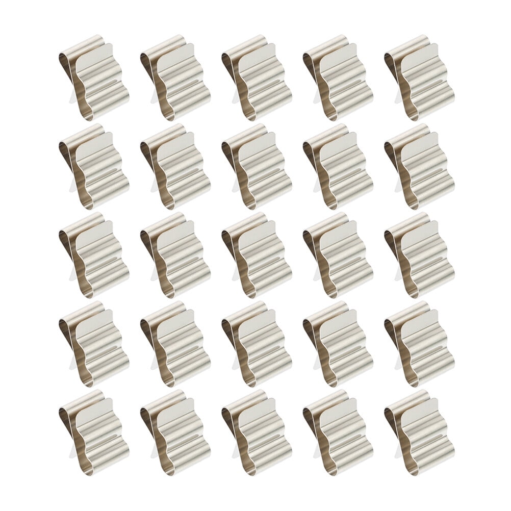 Cable Clip,60Pcs Double-Wire Clips 301 Stainless Steel Cable Clamps for ...