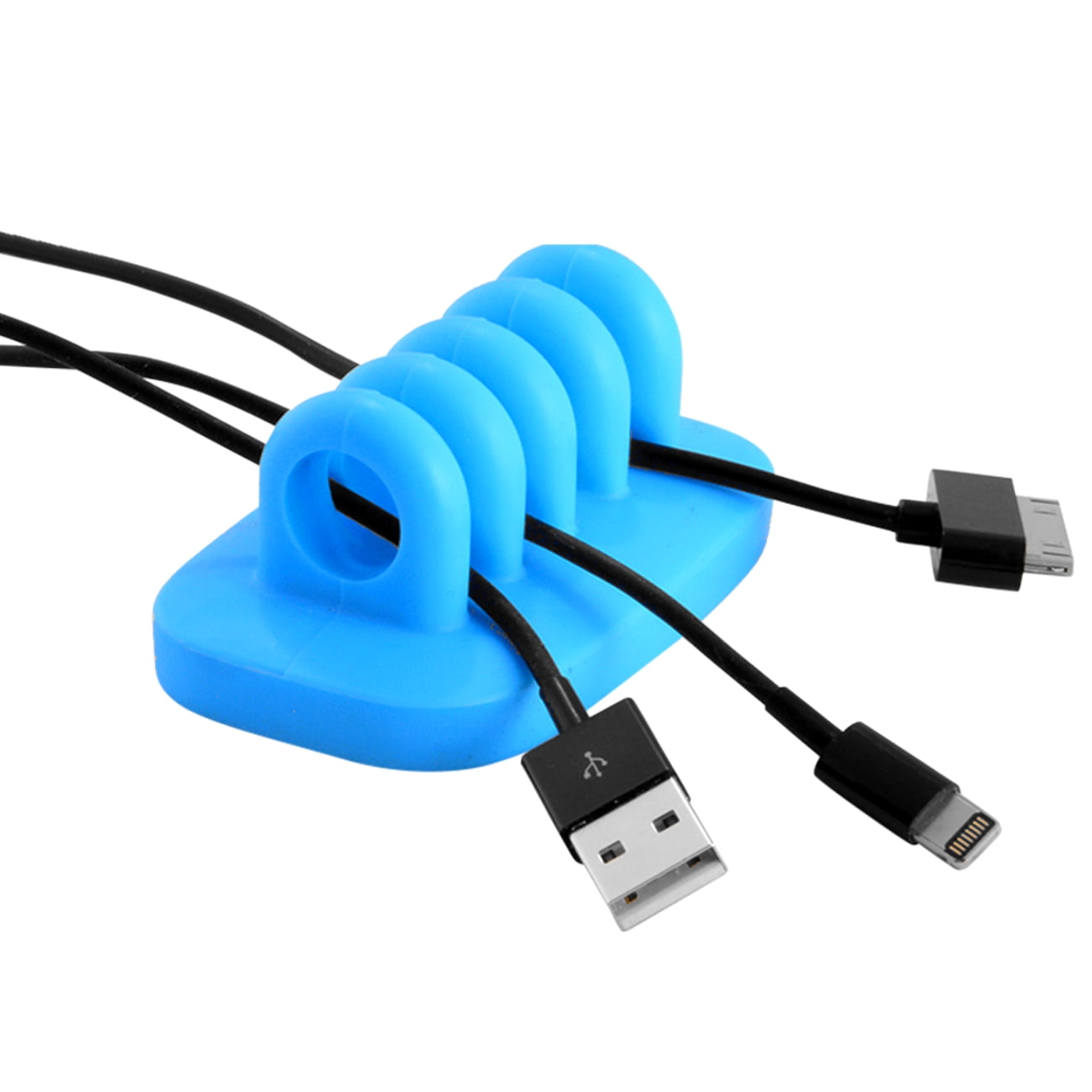 Cable Clip Holder Weighted Desktop Cord Management Fixture (Blue ...