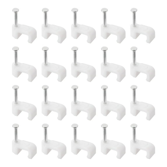 Cable Clips, 100 Pack 7mm Nail in Cable Clips Circle Cable Clamps Cable ...