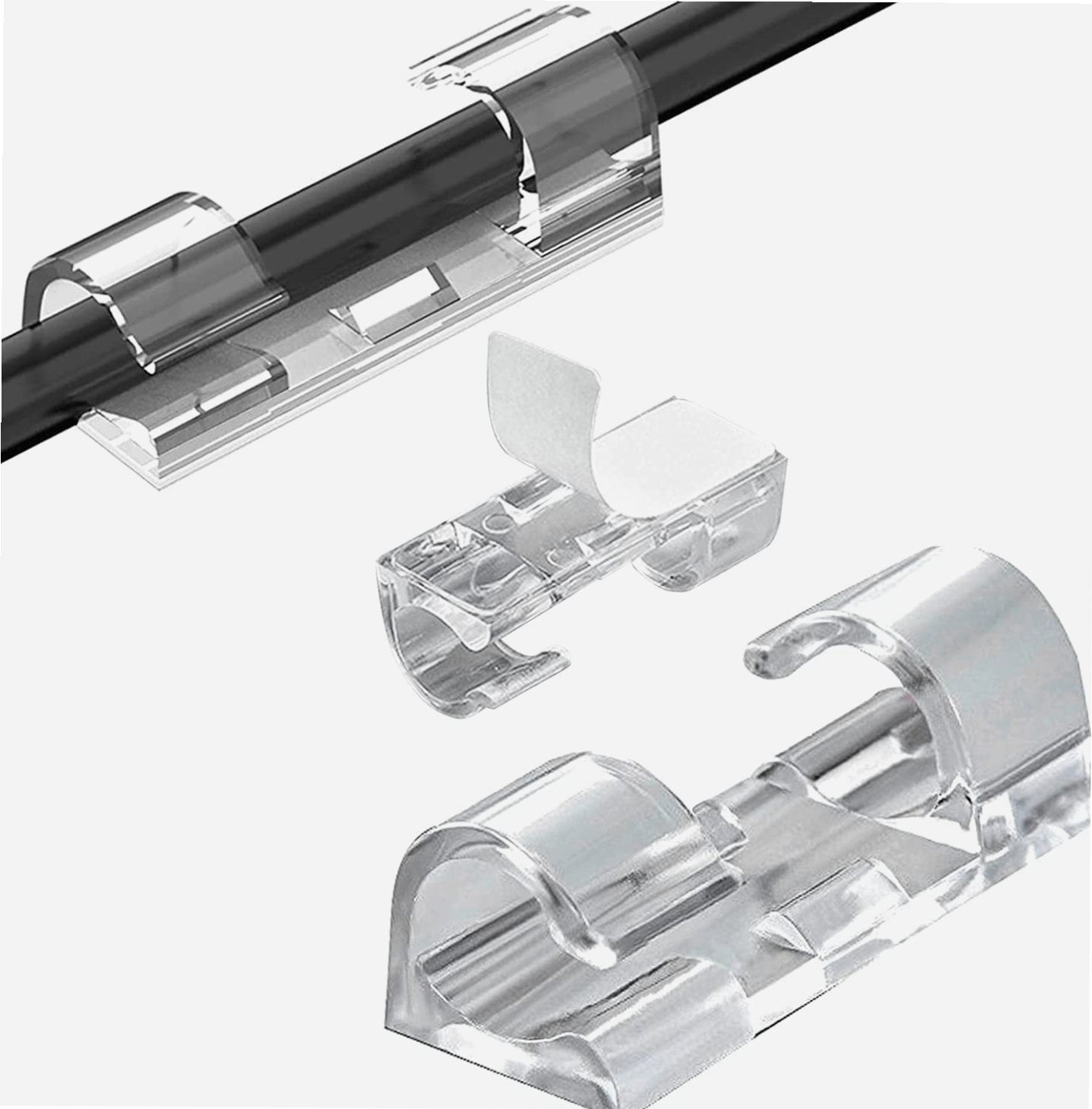 Cable Clips, 40Pcs Adhesive Wire Clips, Durable Multifunctional Cord ...