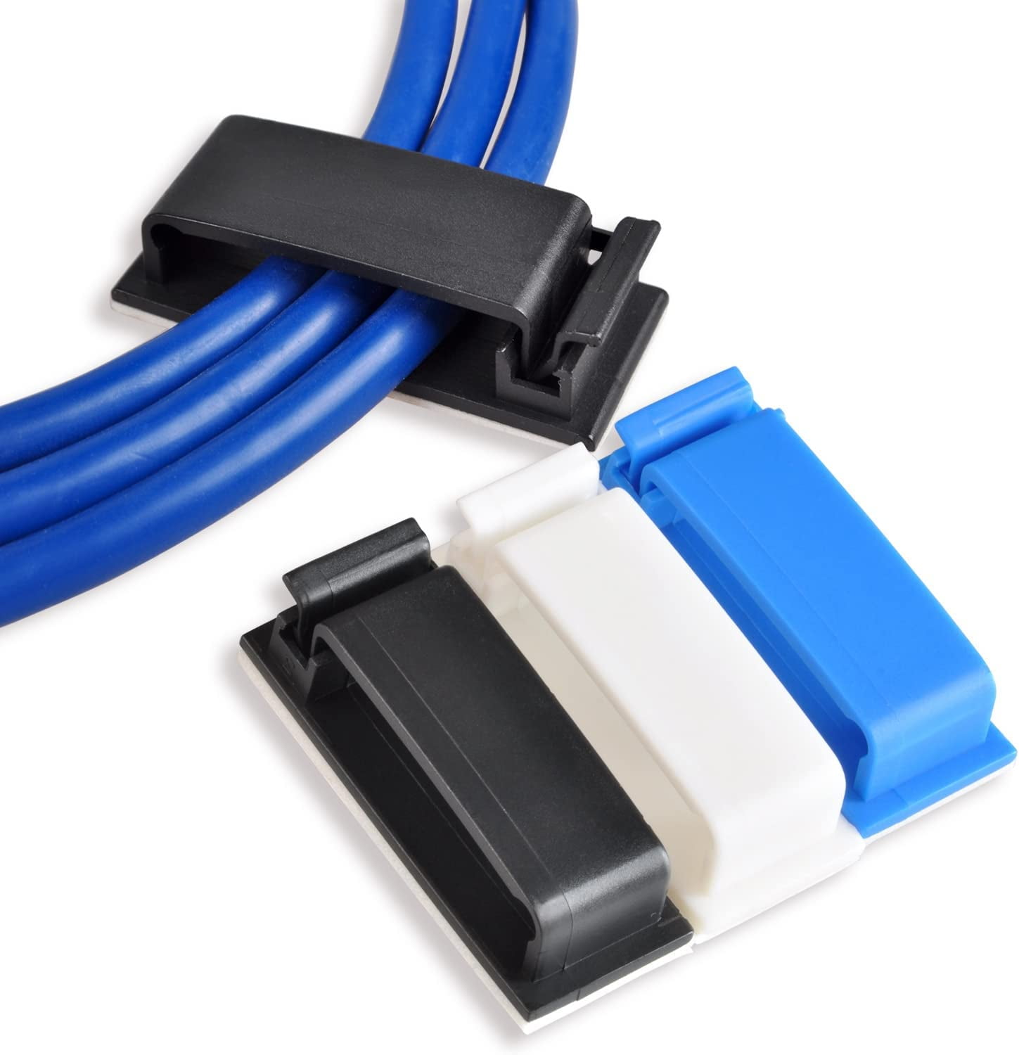 Cable Clips, Ethernet Cable Organizer, Adhesive Wire Management Clamps ...