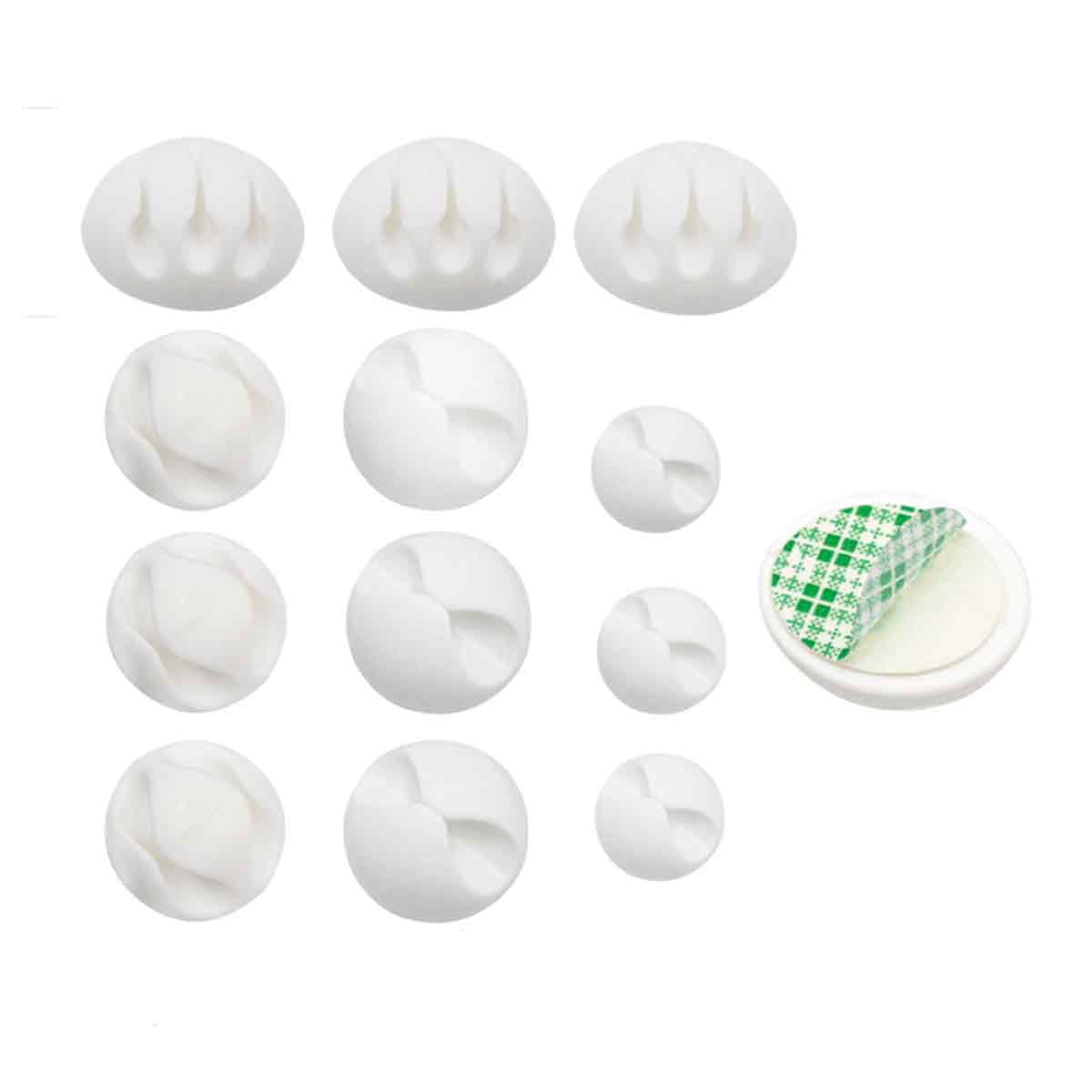 Cable Clips Holders, 12Pcs Cable Clip Organizer Mini Cable Tidy Clips ...