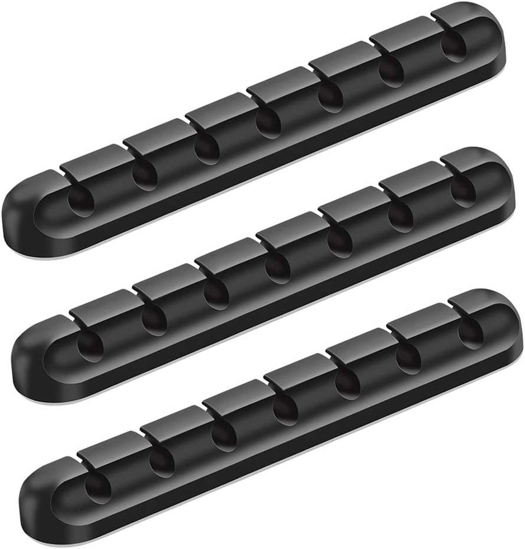 Cable Clips Cable Management, 3 Pack 7 Slots Cord Organizer 6mm Black ...