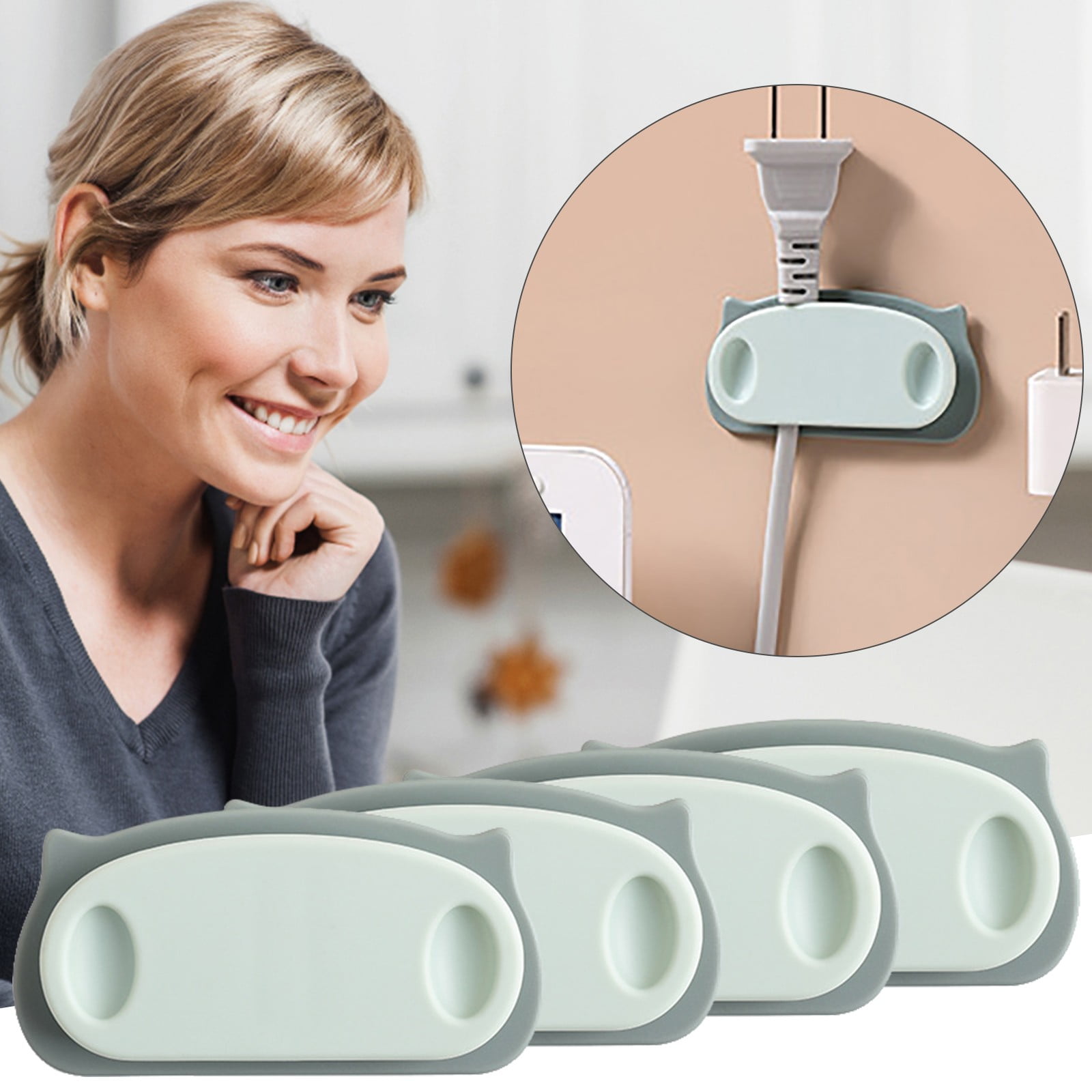 Cable Clips, Outdoor Wire Clips Adhesive Cable Hooks Cord Organizer ...