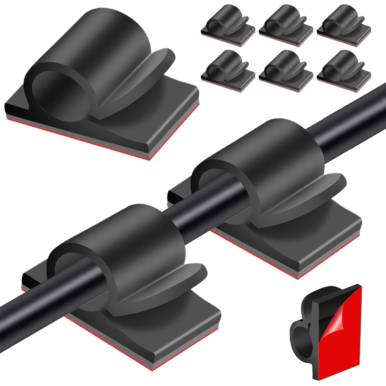 Cable Clips Self Adhesive, 40PCS USB HDMI Cable Wire Management Holder ...