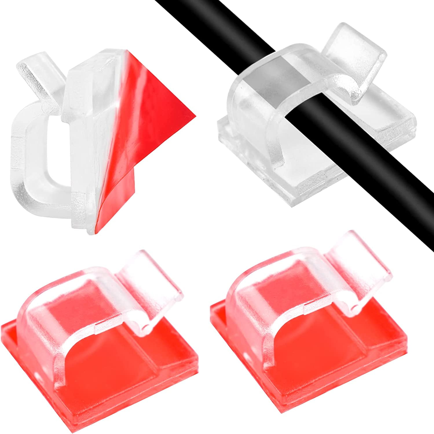 Cable Clips Transparent Cable Clamps Premium Sticky Cable Wire Clip ...