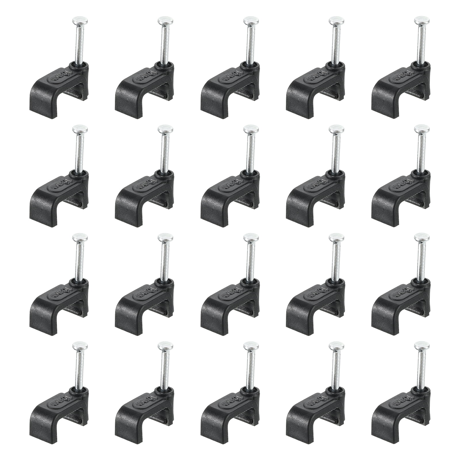 Cable Clips with Steel Nail, 200Pack 10mm/0.39" Plastic Cable Wire ...