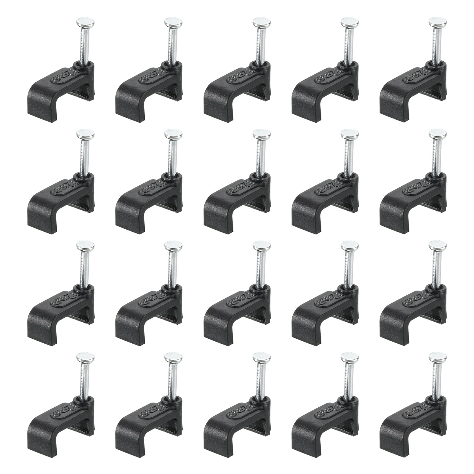 Cable Clips with Steel Nail, 200Pack 12mm/0.47" Plastic Cable Wire ...