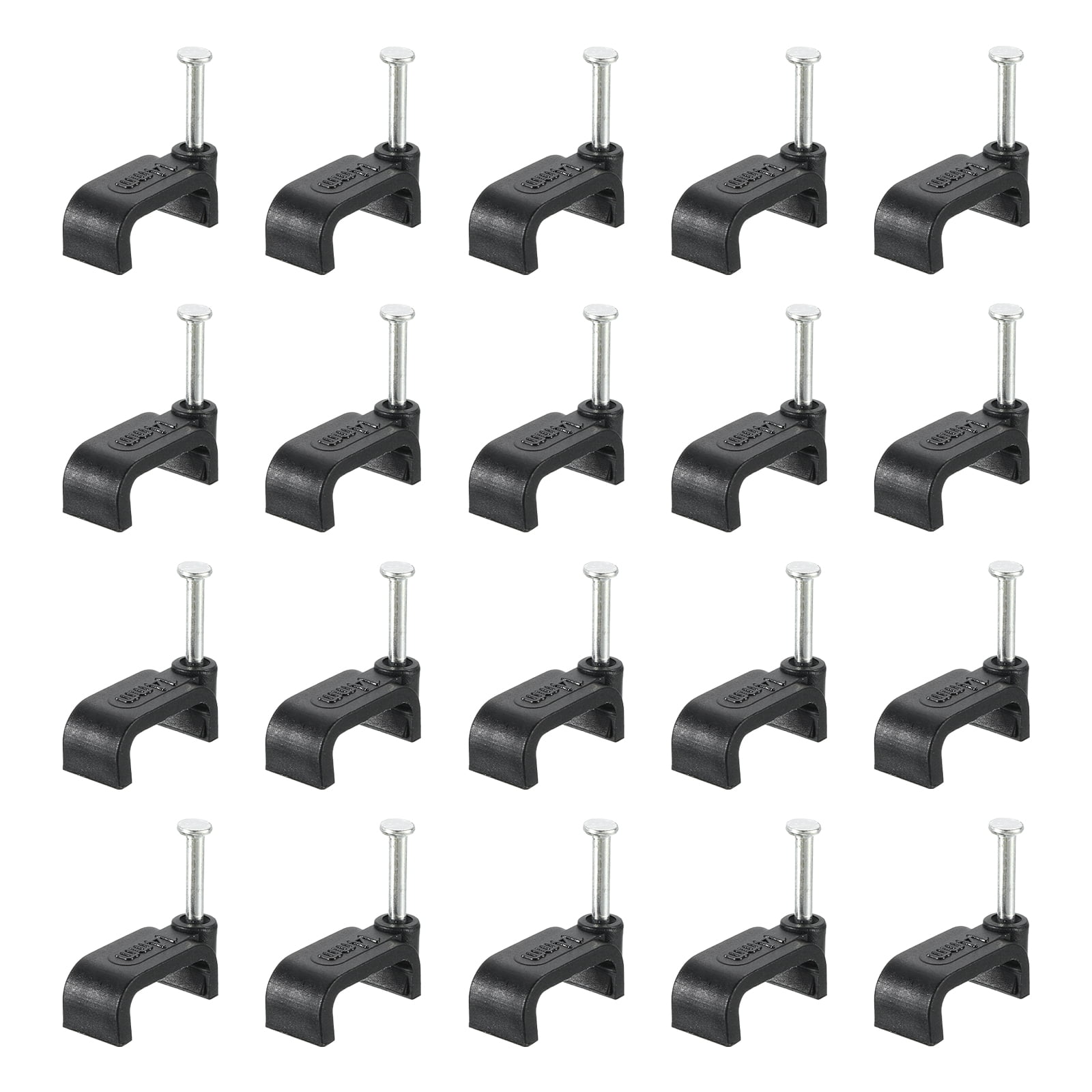 Cable Clips with Steel Nail, 200Pack 14mm/0.55" Plastic Cable Wire ...