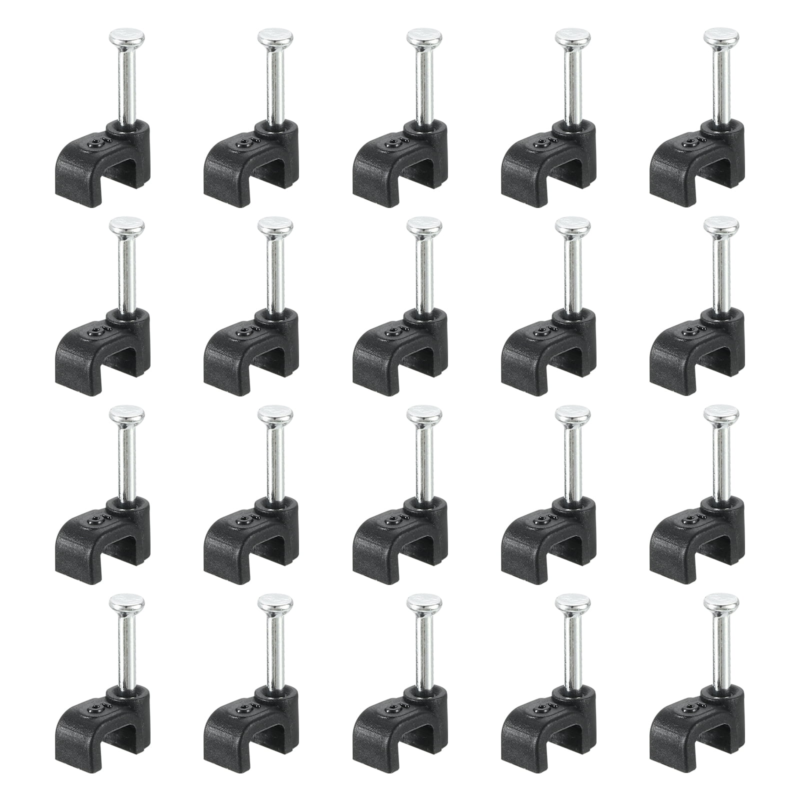 Cable Clips with Steel Nail, 200Pack 5mm/0.2" Plastic Cable Wire Clips ...