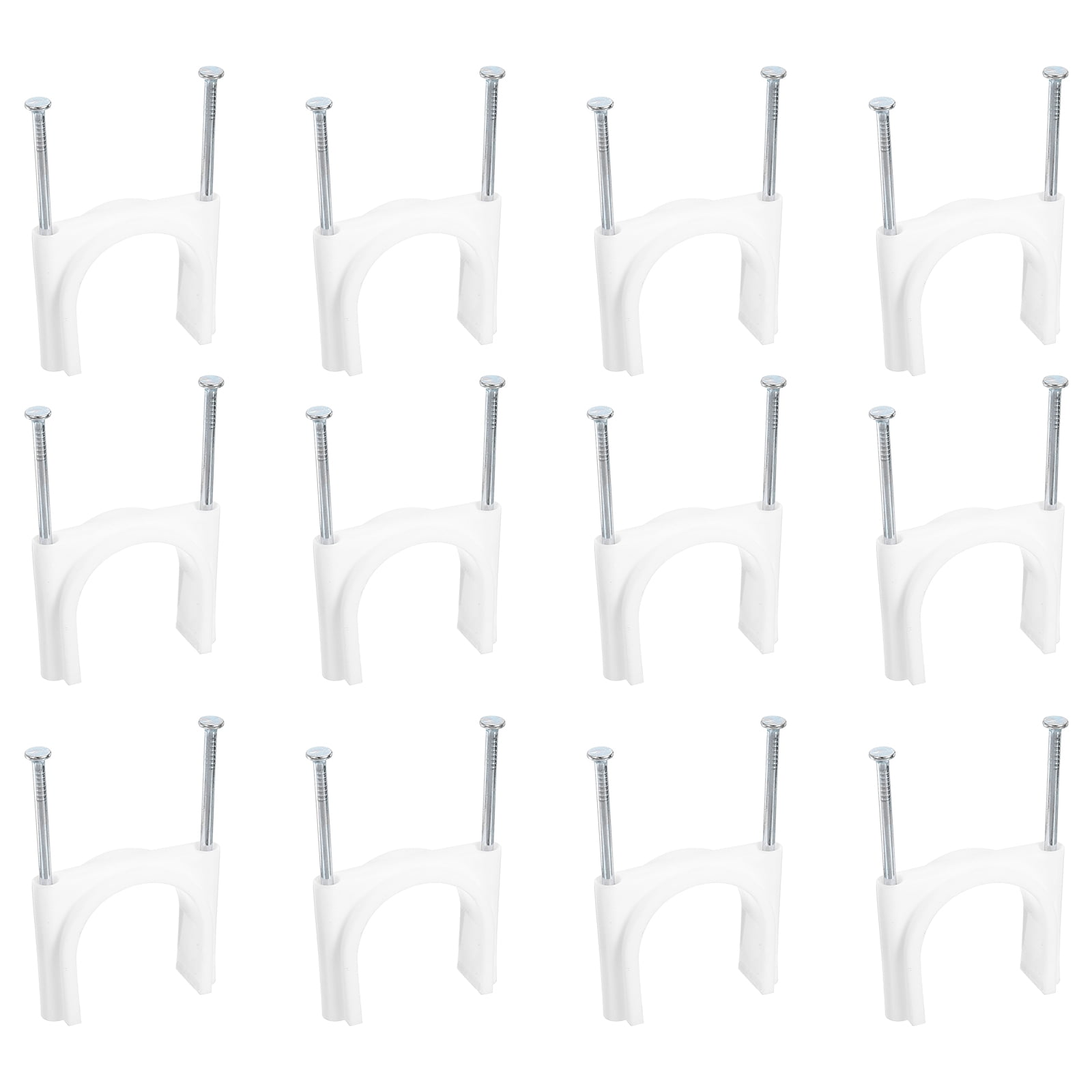 Cable Clips with Steel Nail, 48Pack 40mm/1.57" Plastic Cable Wire Clips ...